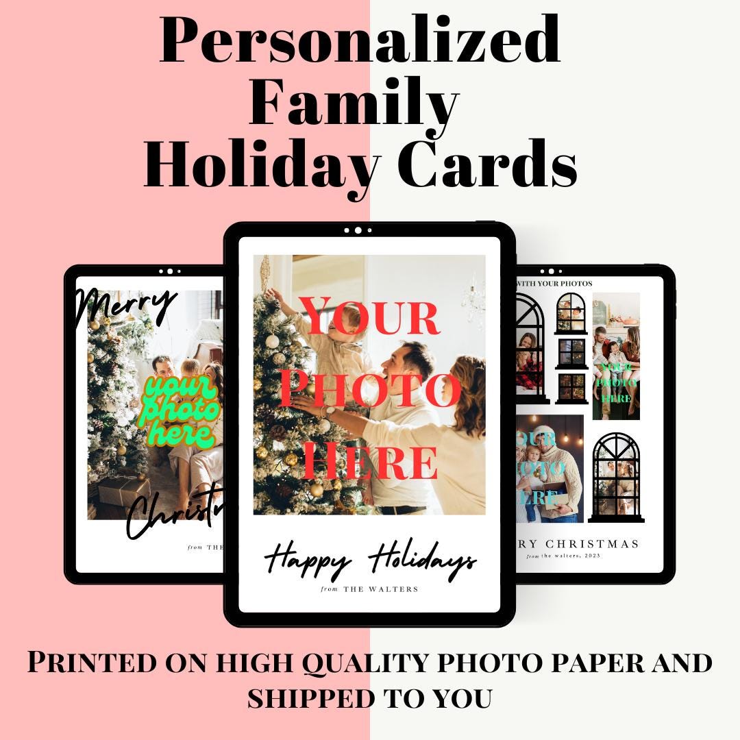 Personalized Family Greeting Cards, Photo Family Christmas Cards ...