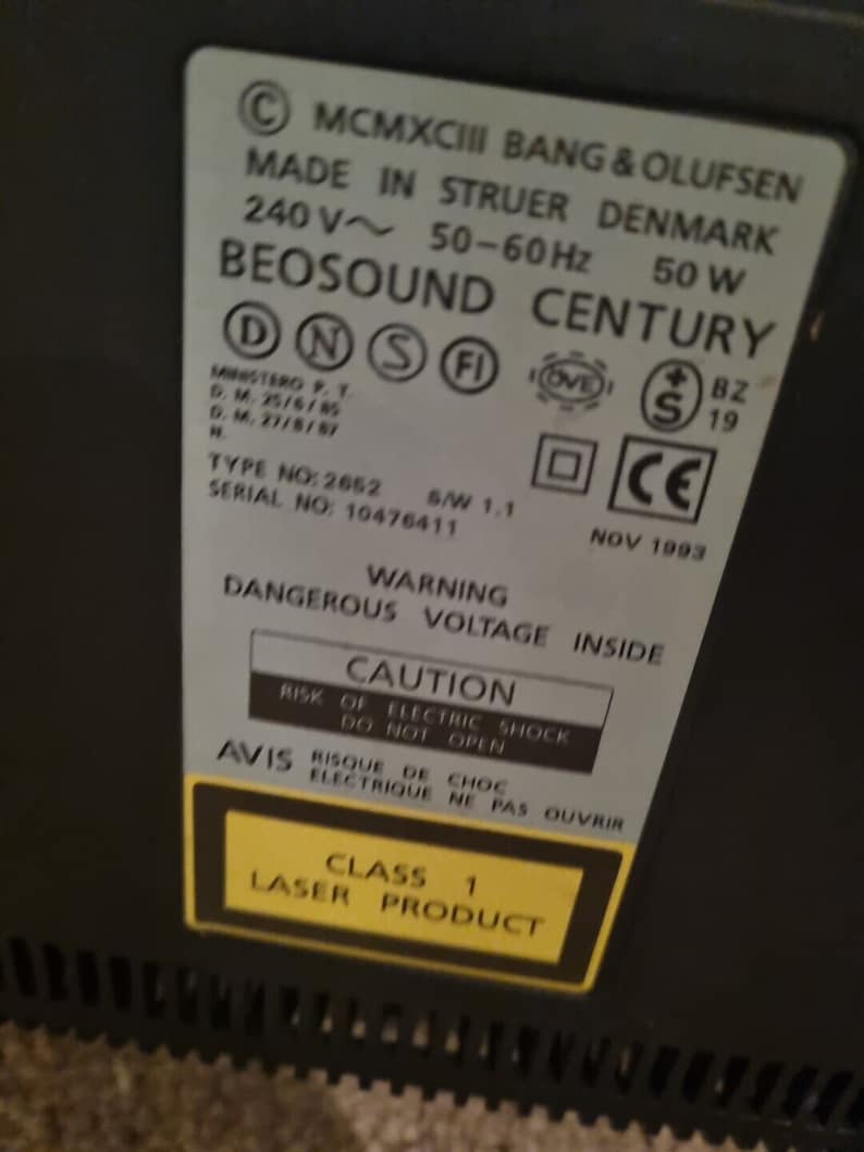 Bang & Olufsen Beosound Century / 2000 - Etsy