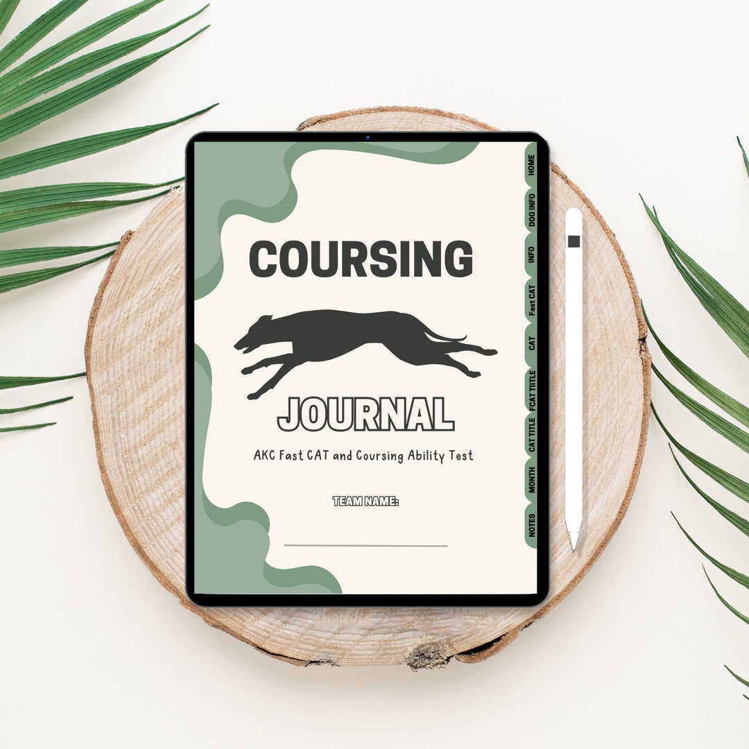 AKC Fast CAT Coursing Ability Test Journal Notes Template Dog Journal ...