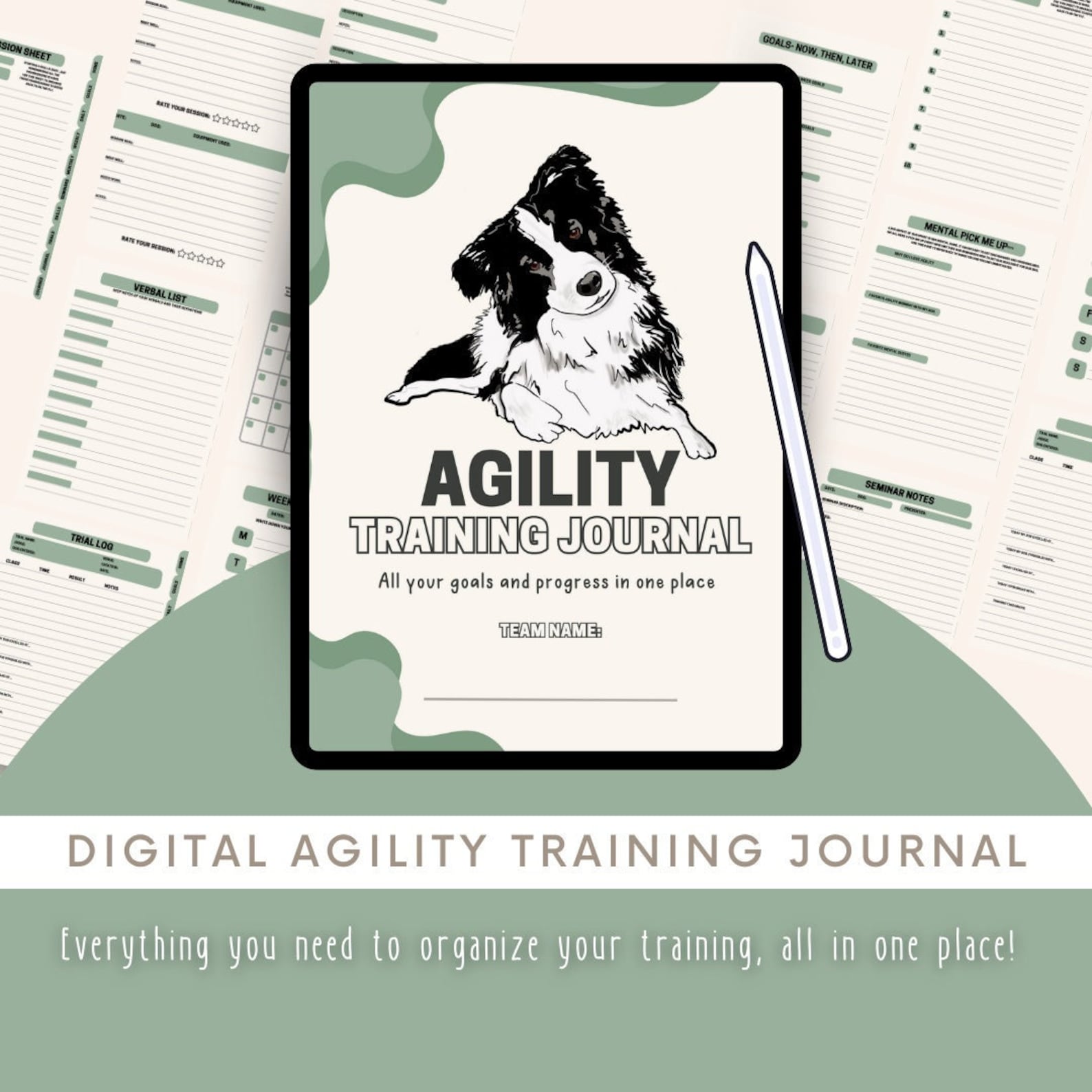 Agility Training Journal Notes Template Dog Journal Agility Notebook ...