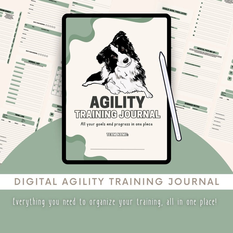 Agility Training Journal Notes Template Dog Journal Agility Notebook ...