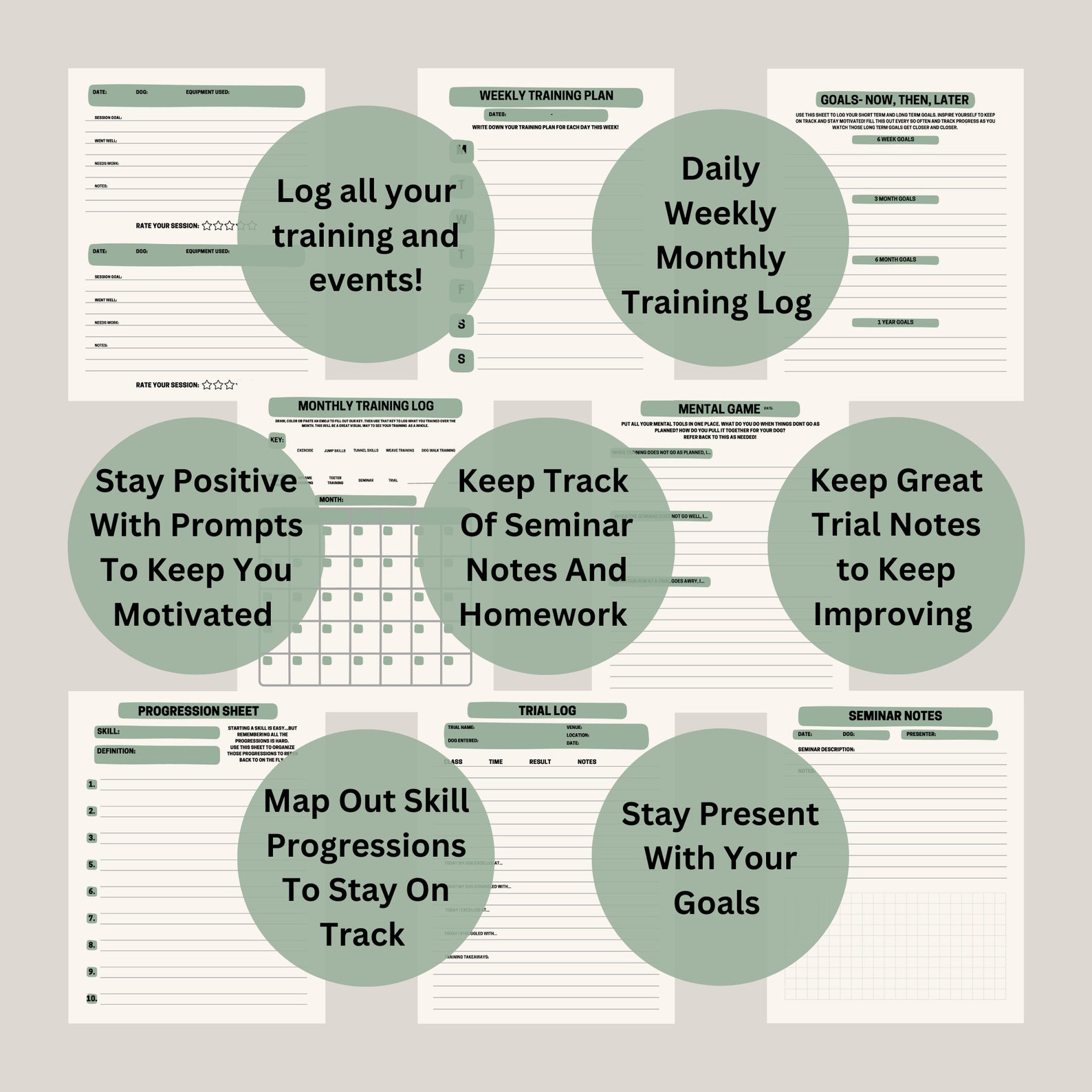 Agility Training Journal Notes Template Dog Journal Agility Notebook ...