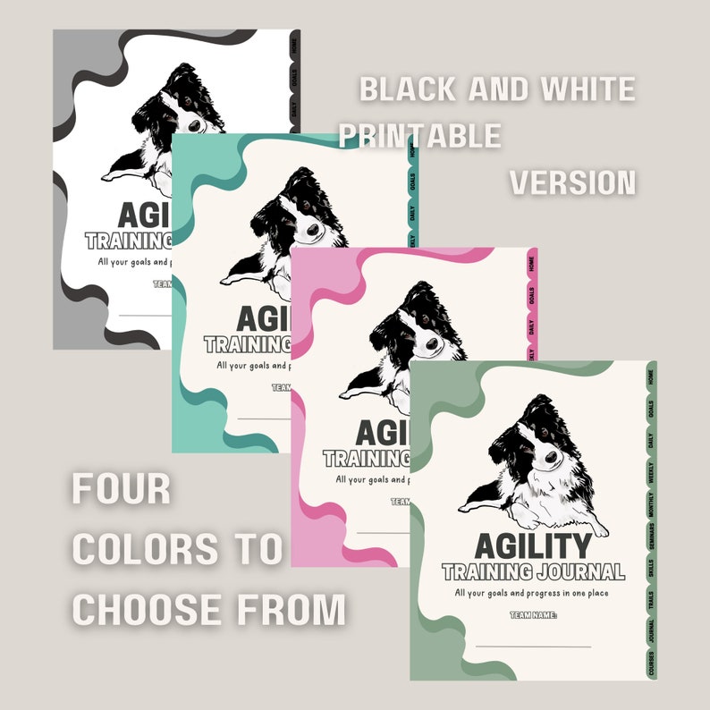 Agility Training Journal Notes Template Dog Journal Agility Notebook ...