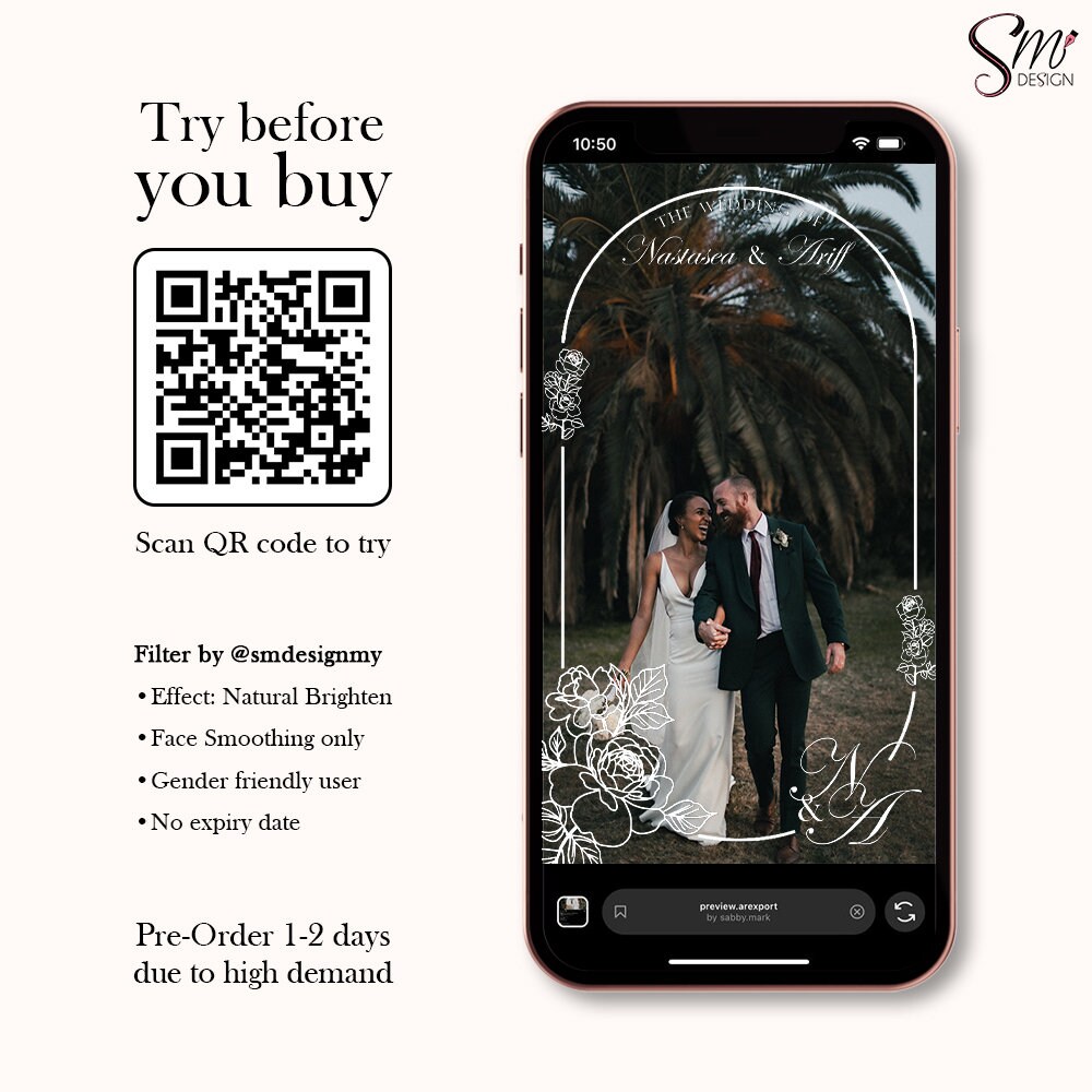 A02 Wedding Instagram Filter, Wedding Instagram Effect, Custom Filter ...