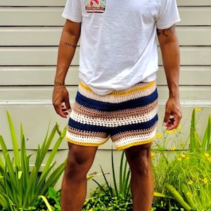 Striped Crochet Micro Shorts Pattern - Etsy