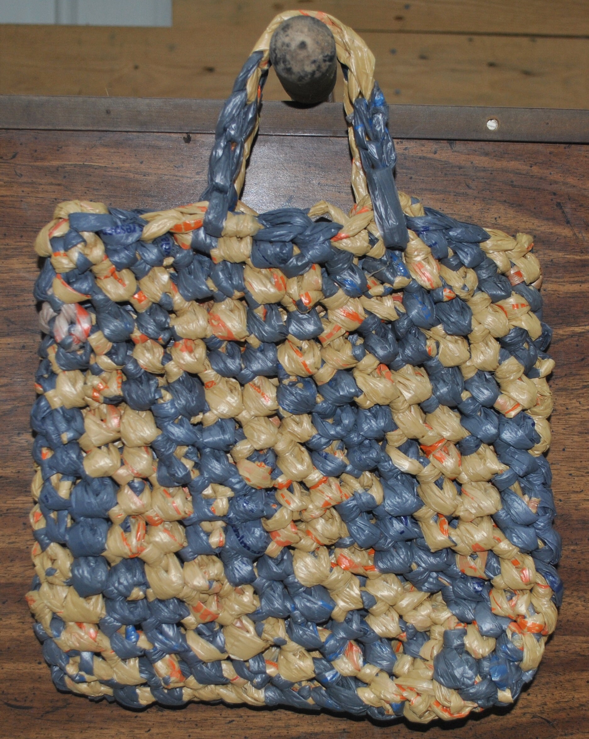 Recycled Handmade Plarn Tote Bag Plastic Crochet - Etsy