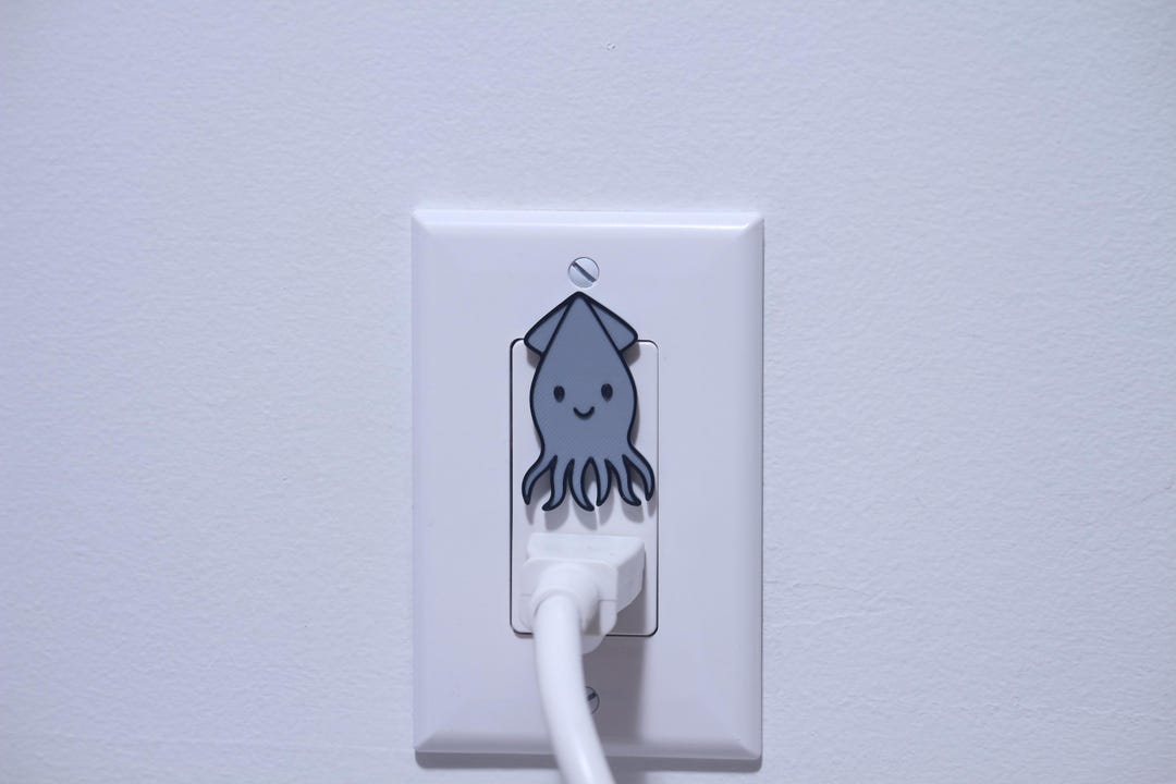 Cute Animal Squid Power Outlet Safety Cover (for Canada/us/japan/mexico ...