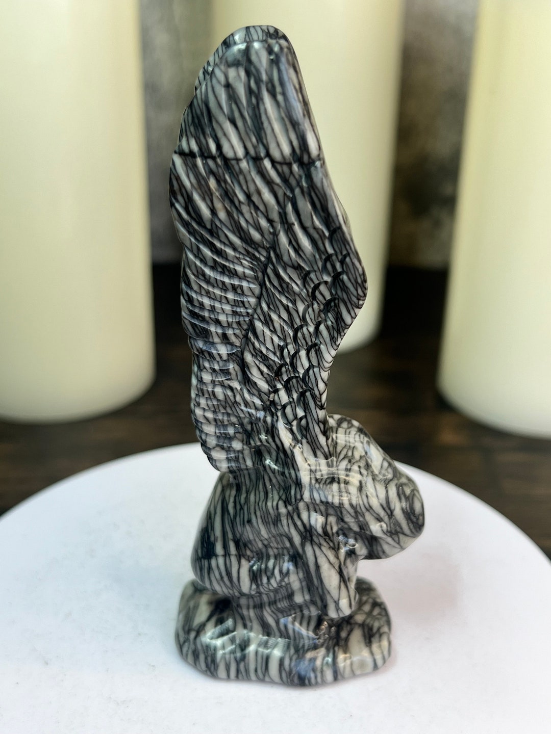 Spiderweb Jasper Aka Picasso Stone Crystal Fallen Angel Carving - Etsy