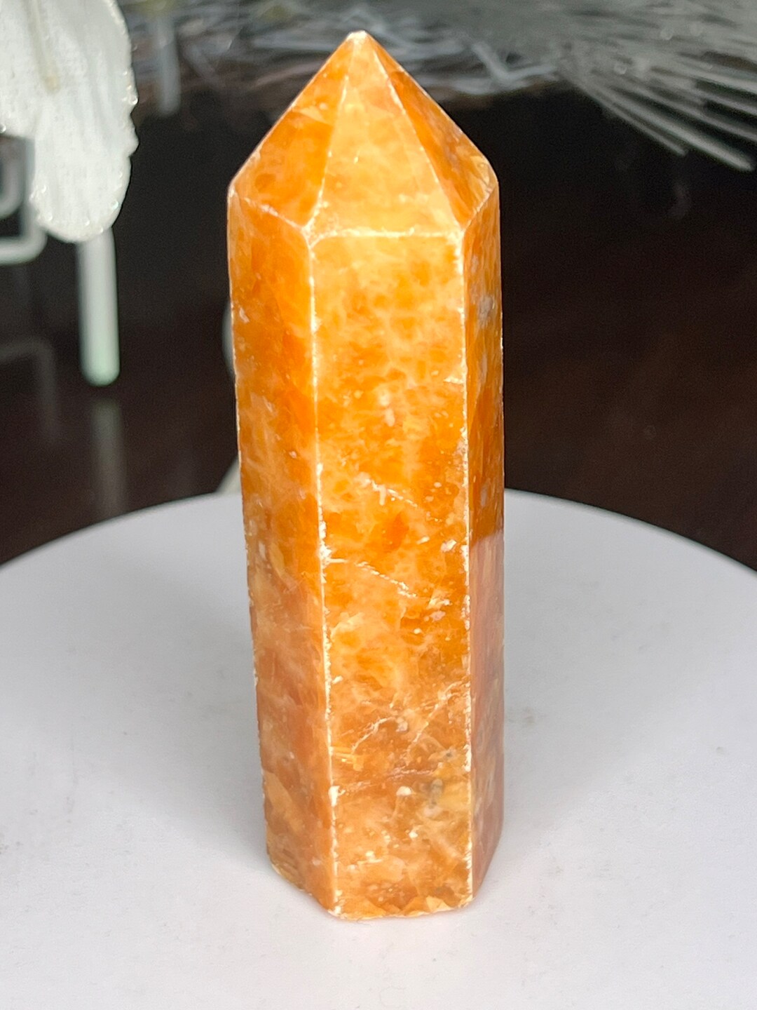 Sunstone Calcite Crystal Tower - Etsy