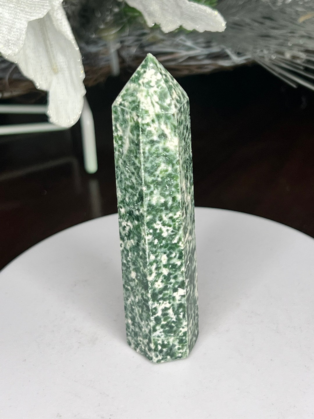 Tree Agate Crystal Tower - Etsy