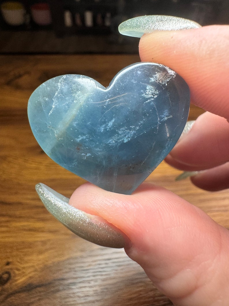 Rare Blue Fluorite Crystal Heart Carvings - Etsy