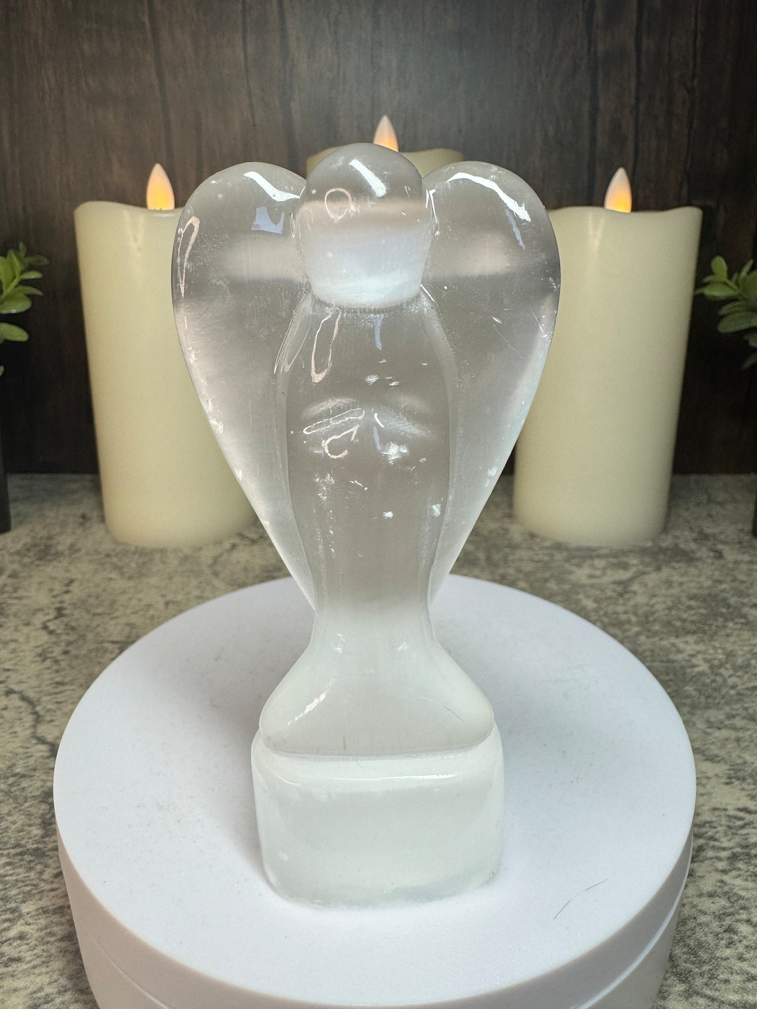 Selenite Crystal Angel Carving - Etsy