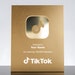 Tik Tok Gold Achievement Award Plaque Customized Social Media - Etsy