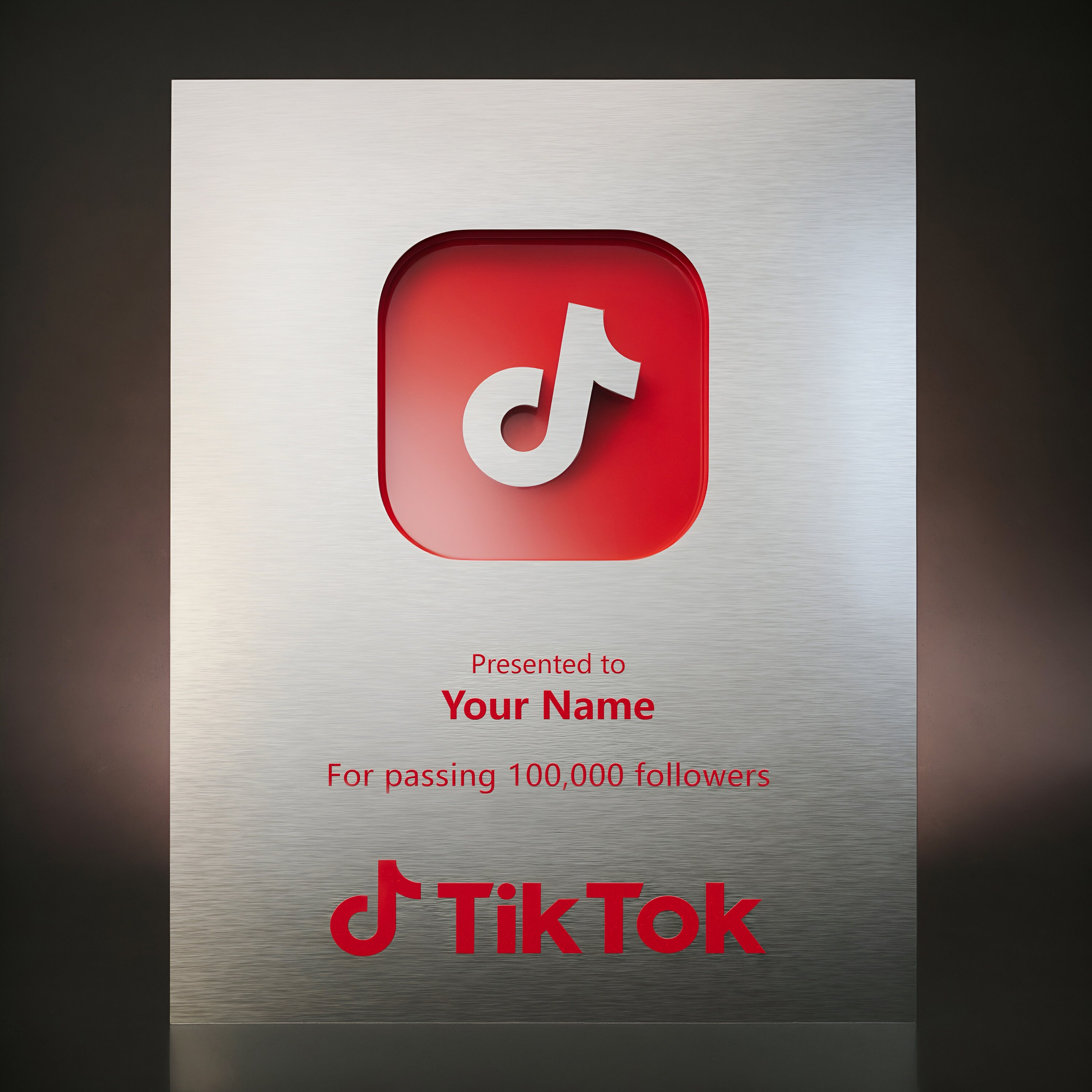 Tiktok Silver Red Customized Achievement Award Personalized - Etsy Tiktok Silver Red Customized Achievement Award Personalized - Etsy