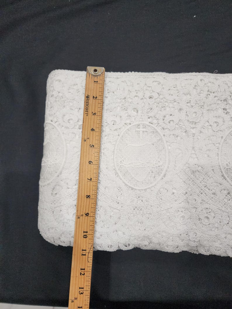 Merletto With Sacred Heart of Jesus Cotton Liturgical Lace (11") - Etsy