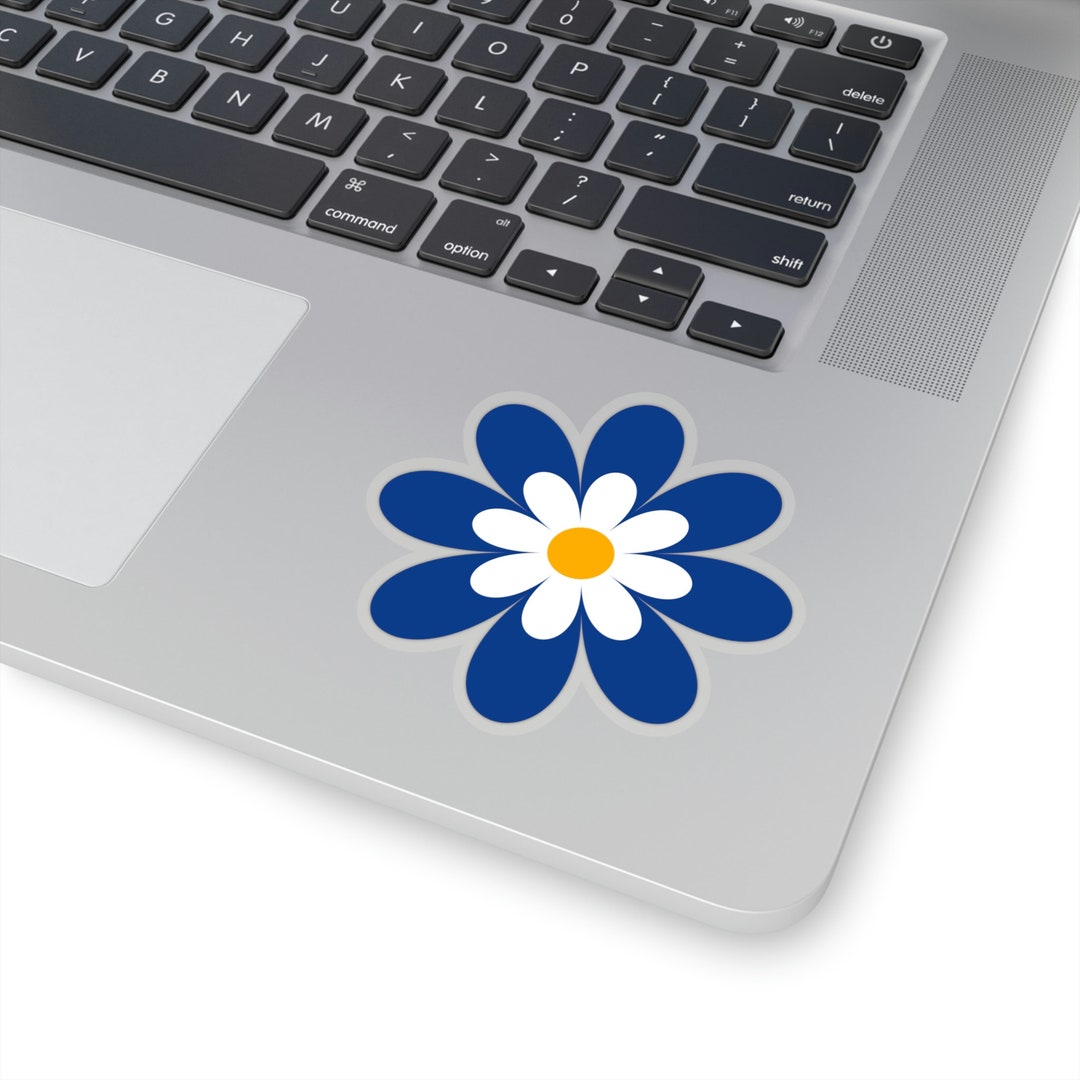 Royal Blue and Gold Flower Sticker Variation 3 for Notebooks ...