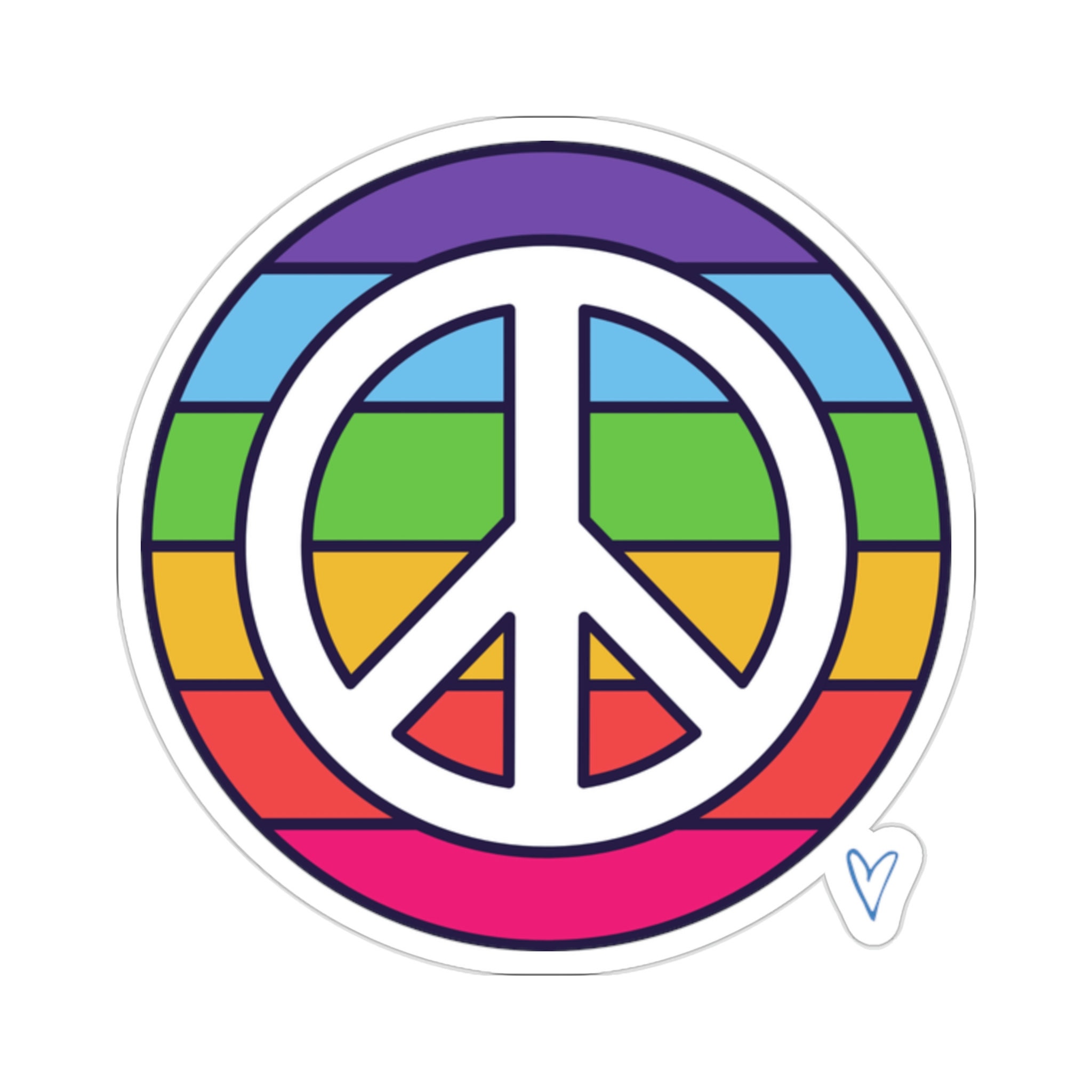 Rainbow Pride Peace Sign LGBTQ Sticker for Notebooks, Agendas ...