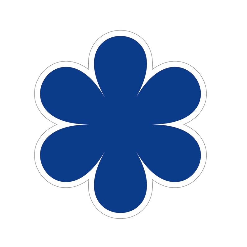 Royal Blue Bubble Flower Sticker for Scrapbooking, Computers, Water ...