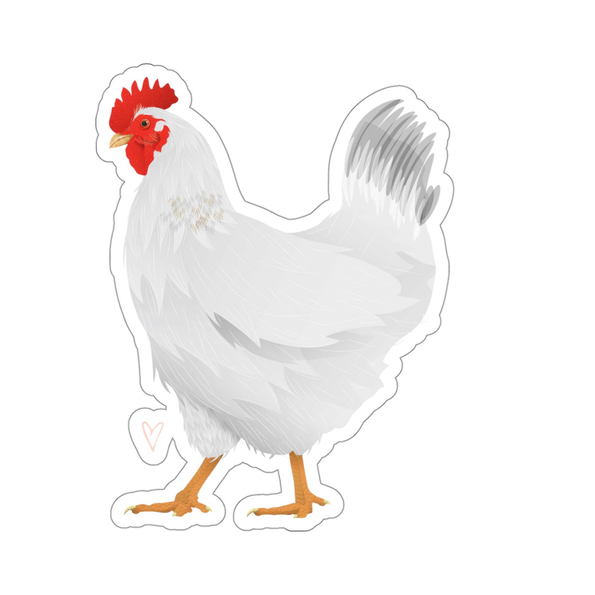 White Hen Chicken Sticker for Notebooks Scrapbooking - Etsy