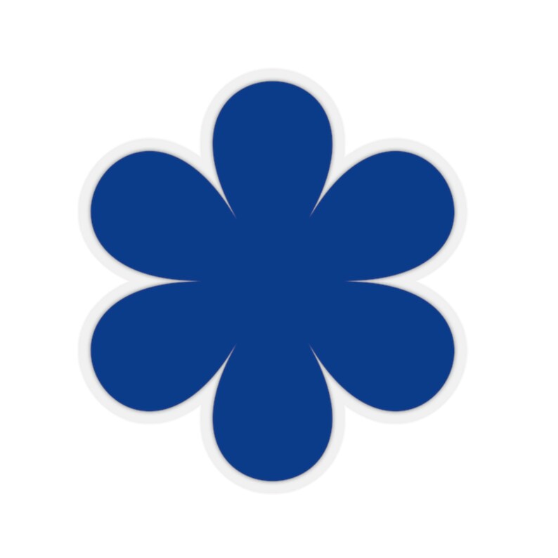 Royal Blue Bubble Flower Sticker for Scrapbooking, Computers, Water ...