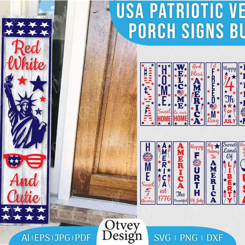 Patriotic Porch Sign - Etsy