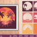 Tropical Beach Sunset 3D Shadow Box | LAYERED PAPERCUT - Etsy
