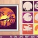 Tropical Beach Sunset 3D Shadow Box | LAYERED PAPERCUT - Etsy