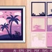 Tropical Beach Sunset 3D Shadow Box | LAYERED PAPERCUT - Etsy