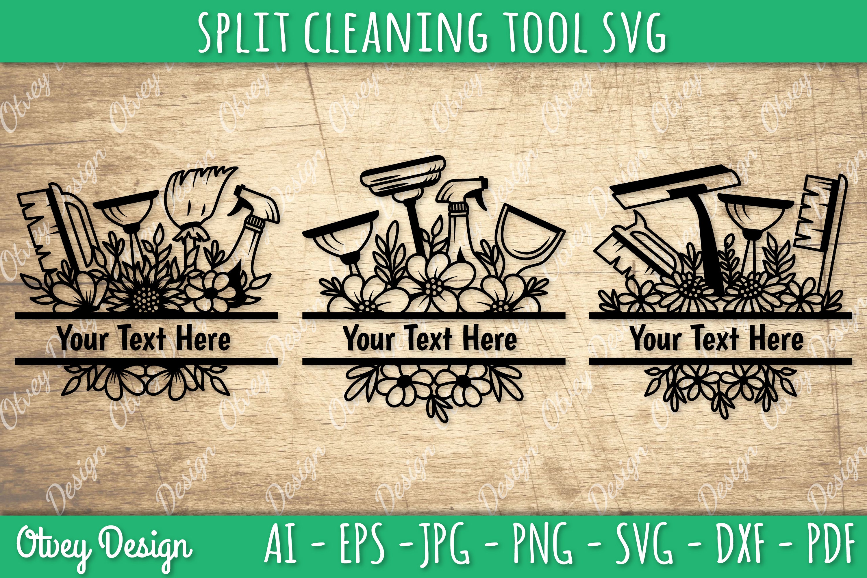 Split Monogram Cleaning Tool SVG BUNDLE - Etsy