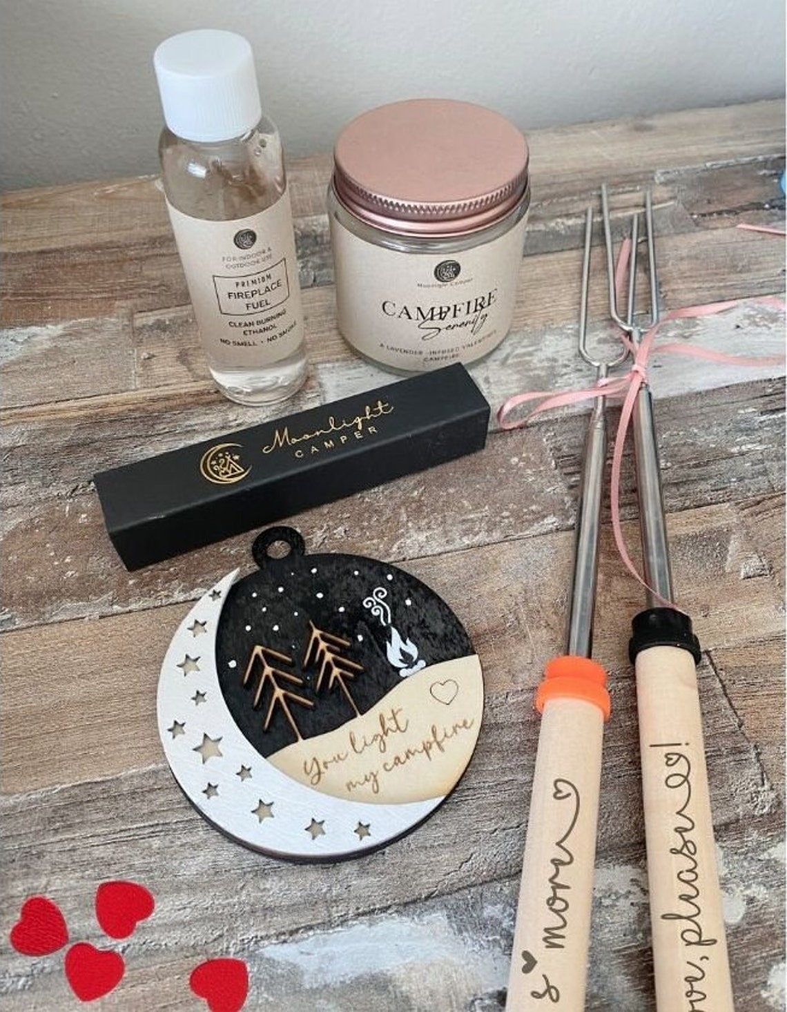 Valentines S'mores Date Kit, Marshmallow Skewers, Mini Fire Pit, Date ...