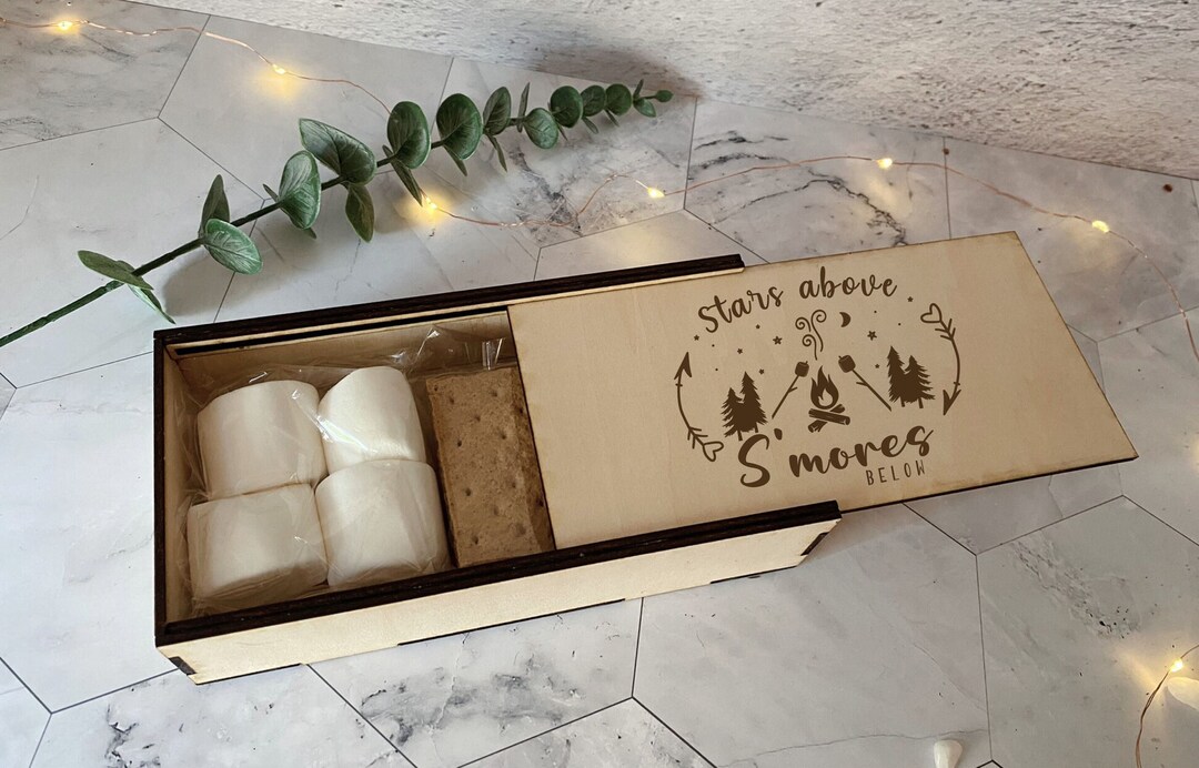 Smores Kit Keepsake Box, Marshmallows, Smores Set Chocolate, Smores Box ...