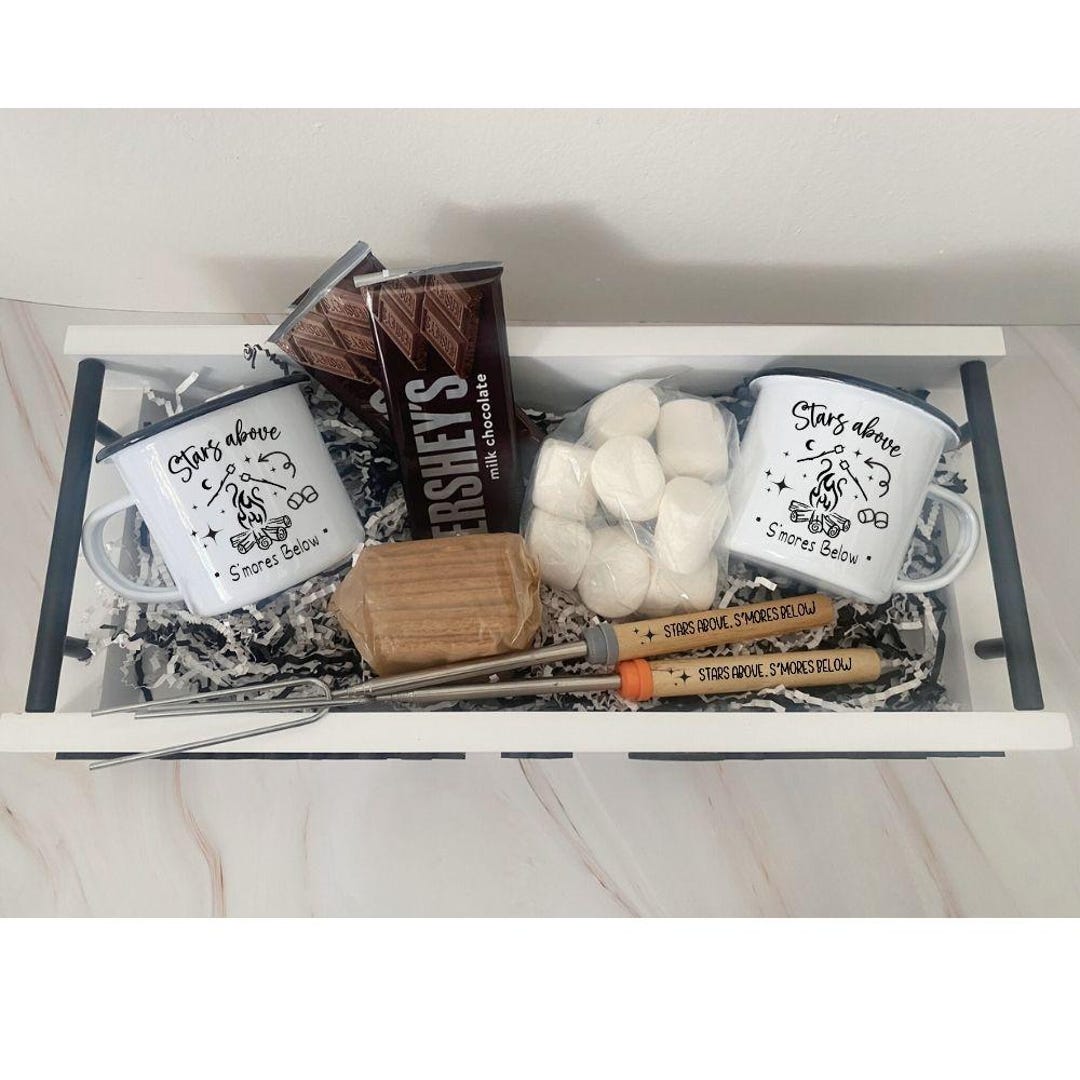 Smores Station Tray Gift Set for Outdoor Indoor at Home Smores, Gift ...