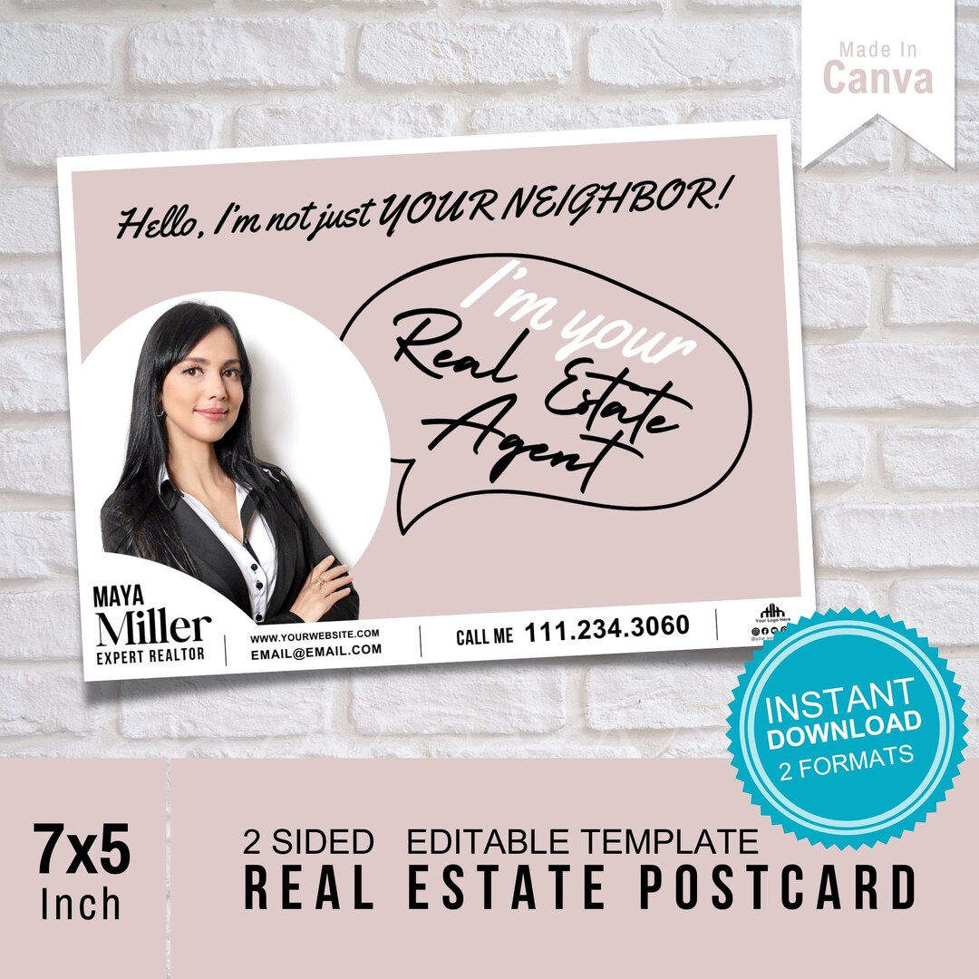 Real Estate Postcard | Agent Postcard | Realtor Postcards | Hello ...
