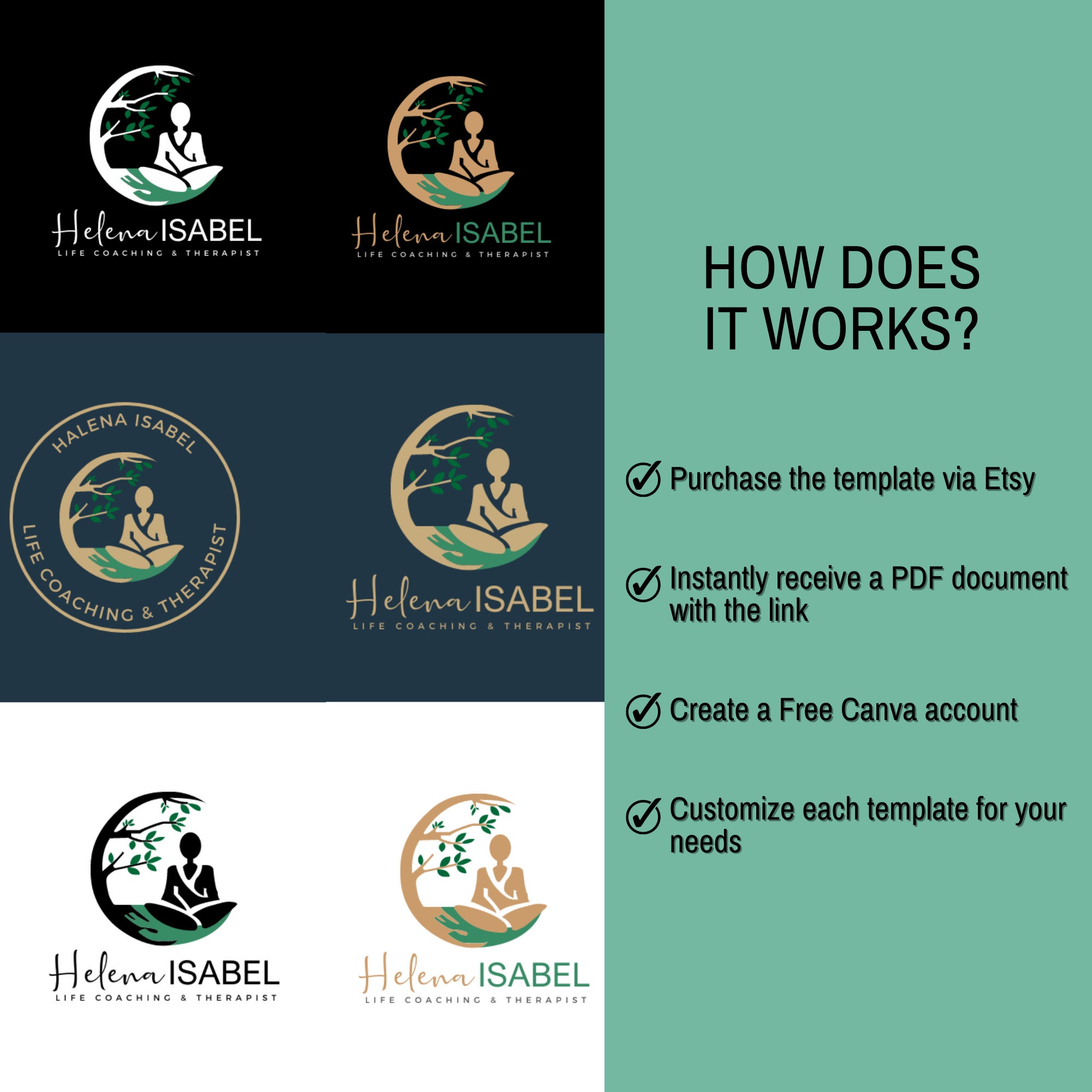 Life Coaching Logo, Wellness Logo, Spiritual Logo, Yoga Logo ...