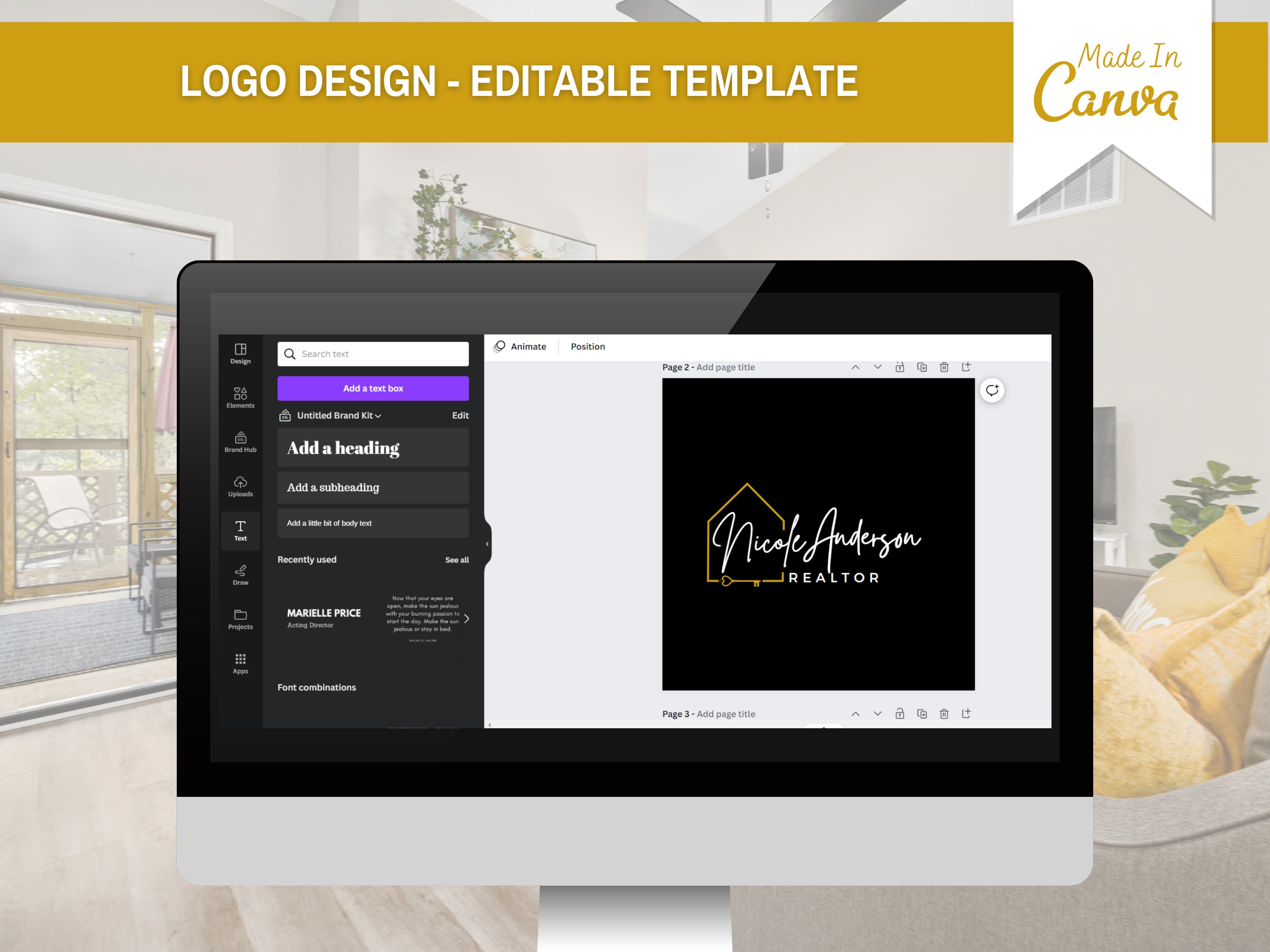 Real Estate Logo Realtor Logo Editable Logo Realtor - Etsy