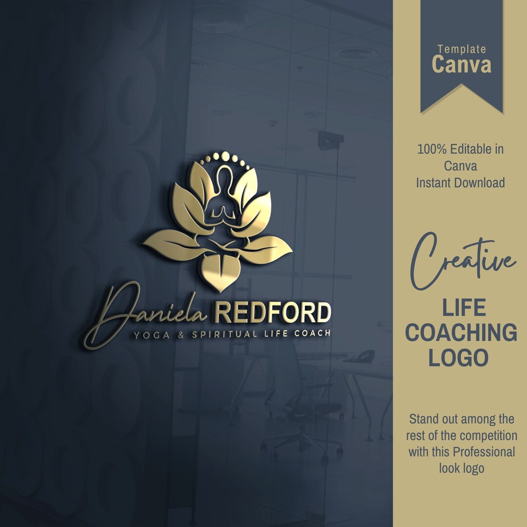 Life Coaching Logo, Spiritual Life Coach Logo, Lotus Logo, Meditation ...