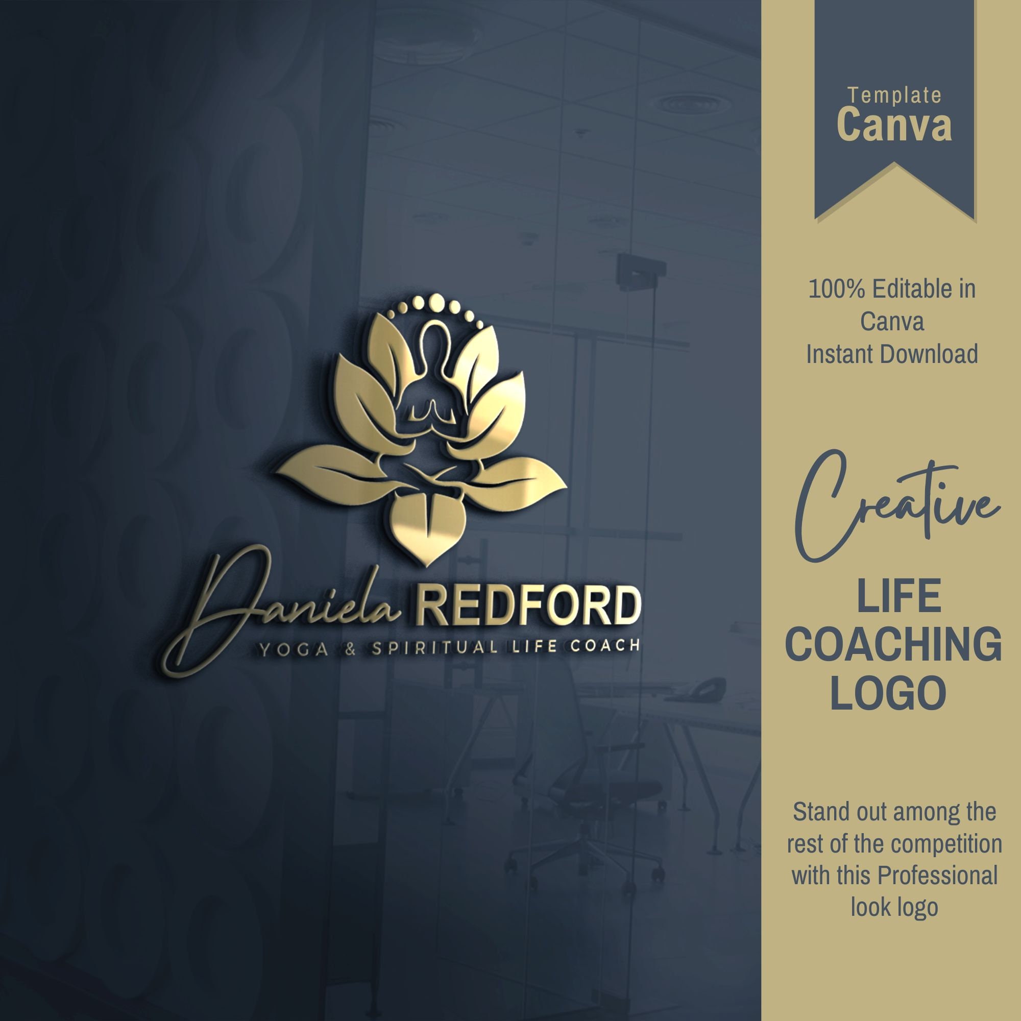 Life Coaching Logo, Spiritual Life Coach Logo, Lotus Logo, Meditation ...