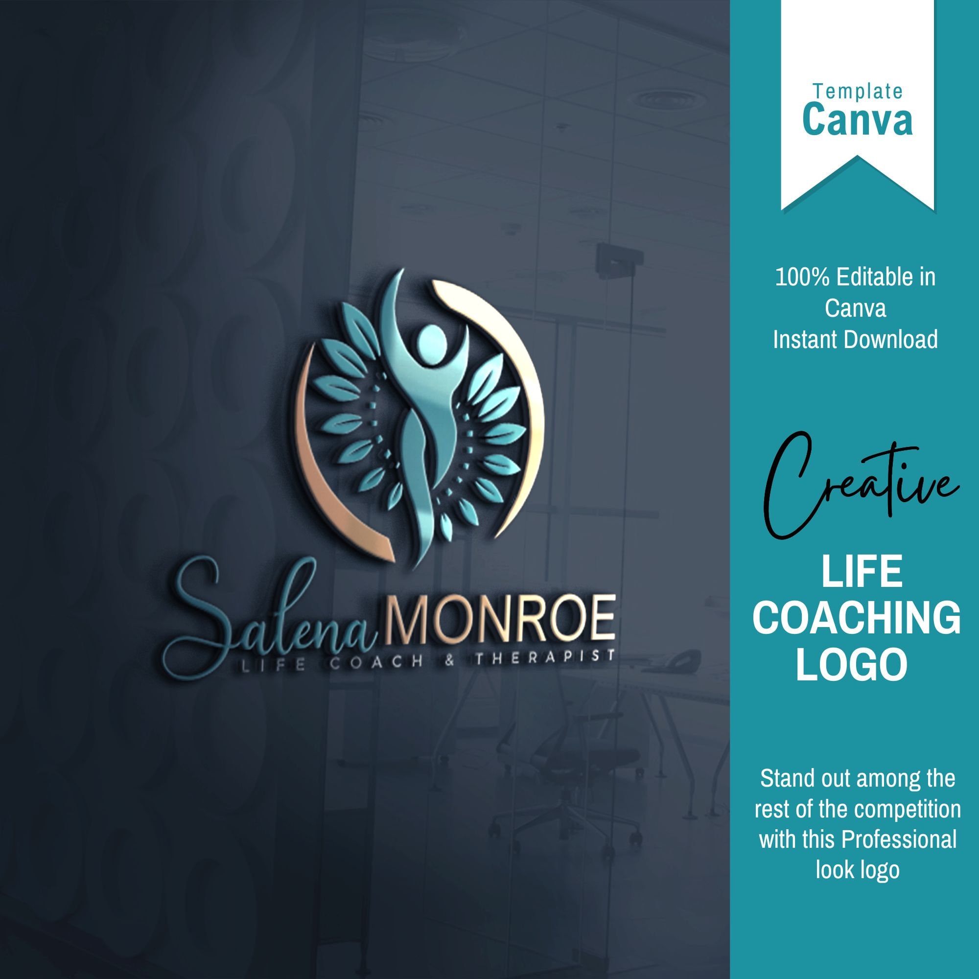 DIY Life Coaching Logo, Therapist Logo, Psychology Logo, Spiritual Logo, Coaching Logo Template ...