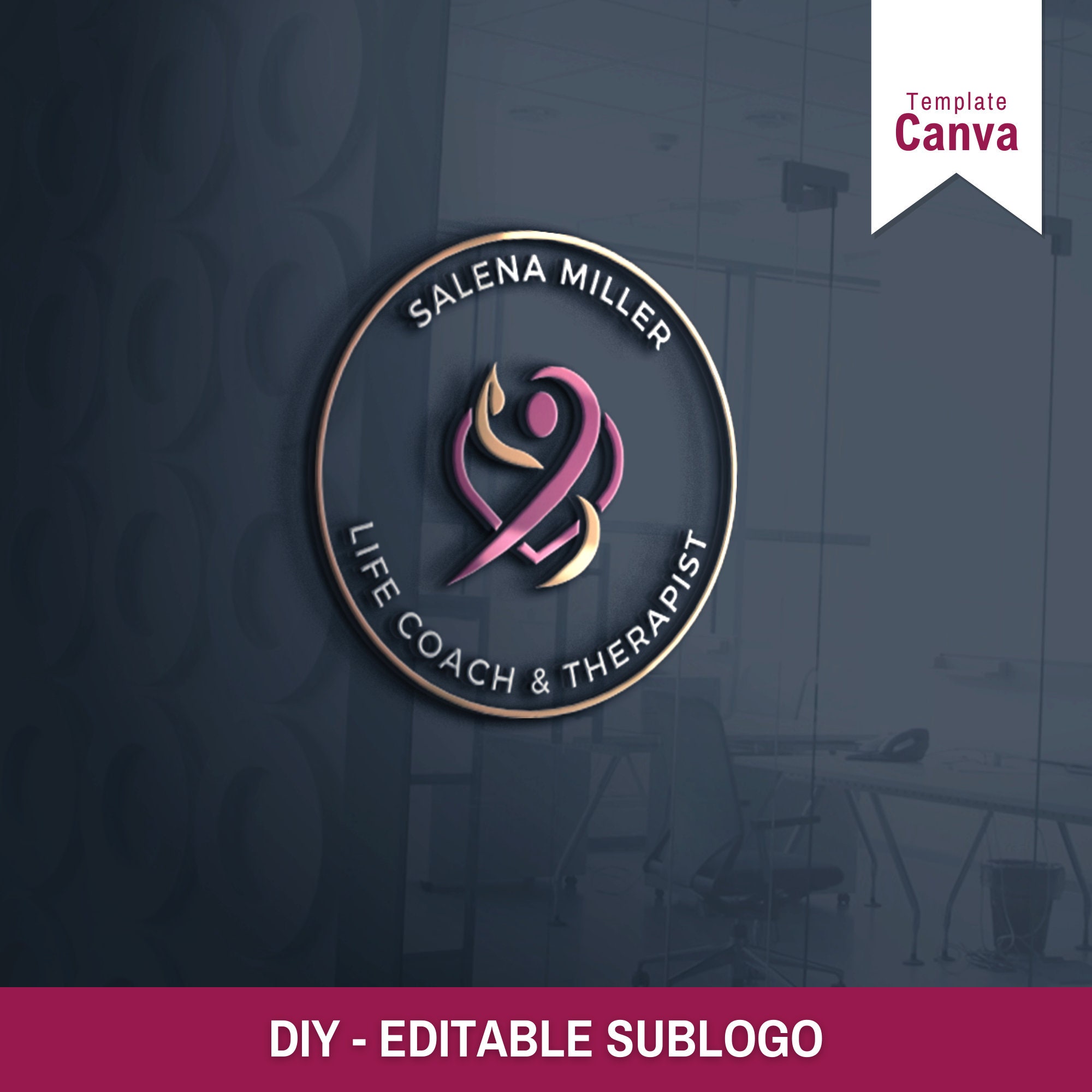 Life Coaching Logo Life Coach Logo DIY Therapist Logo Editable Logo DIY ...