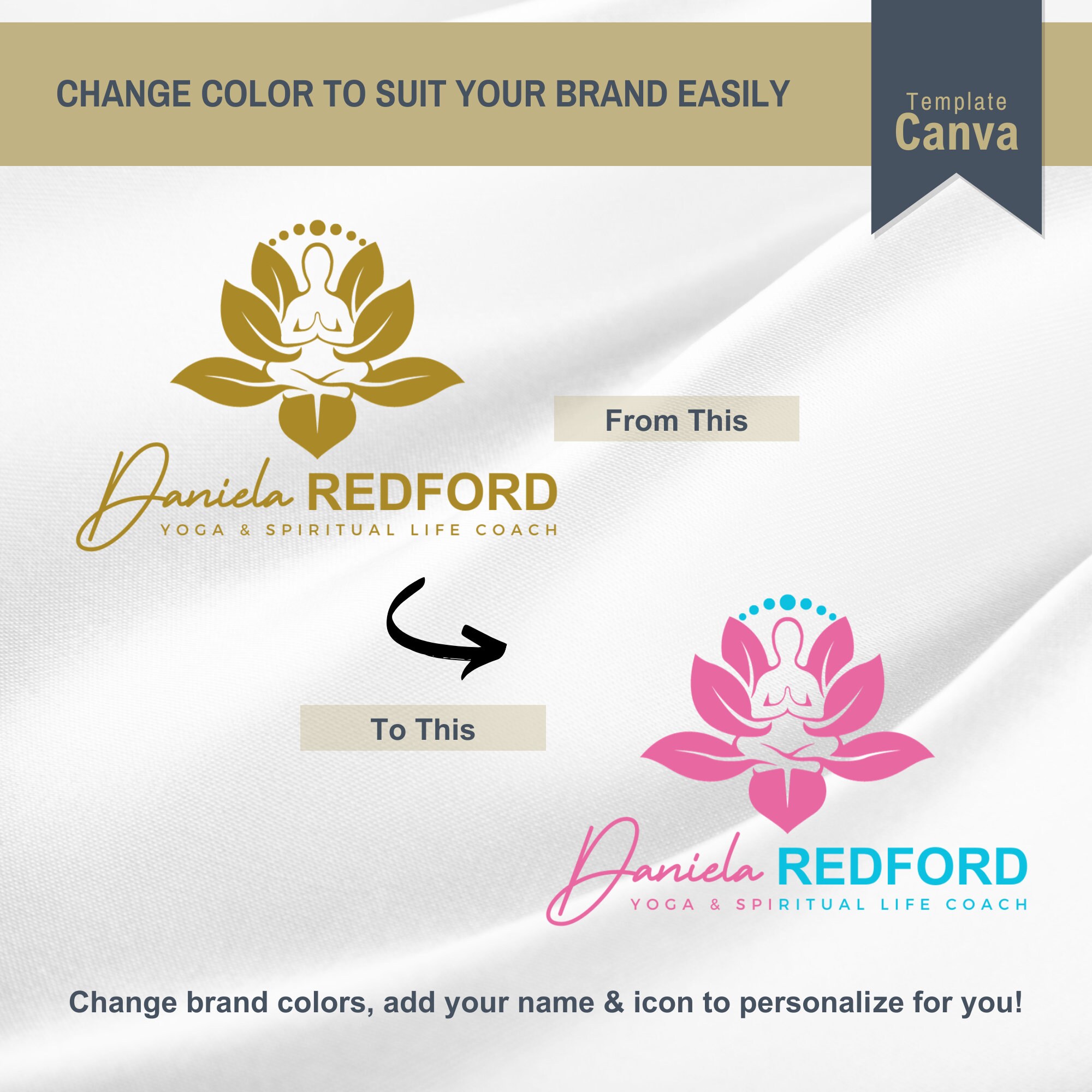 Life Coaching Logo, Spiritual Life Coach Logo, Lotus Logo, Meditation ...