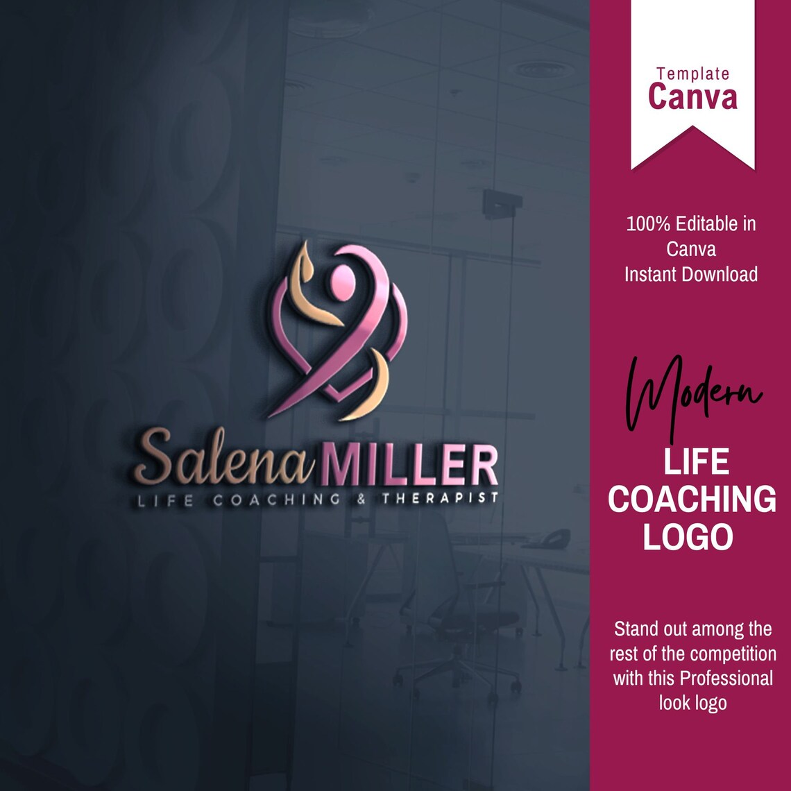 Life Coaching Logo Life Coach Logo DIY Therapist Logo Editable Logo DIY ...