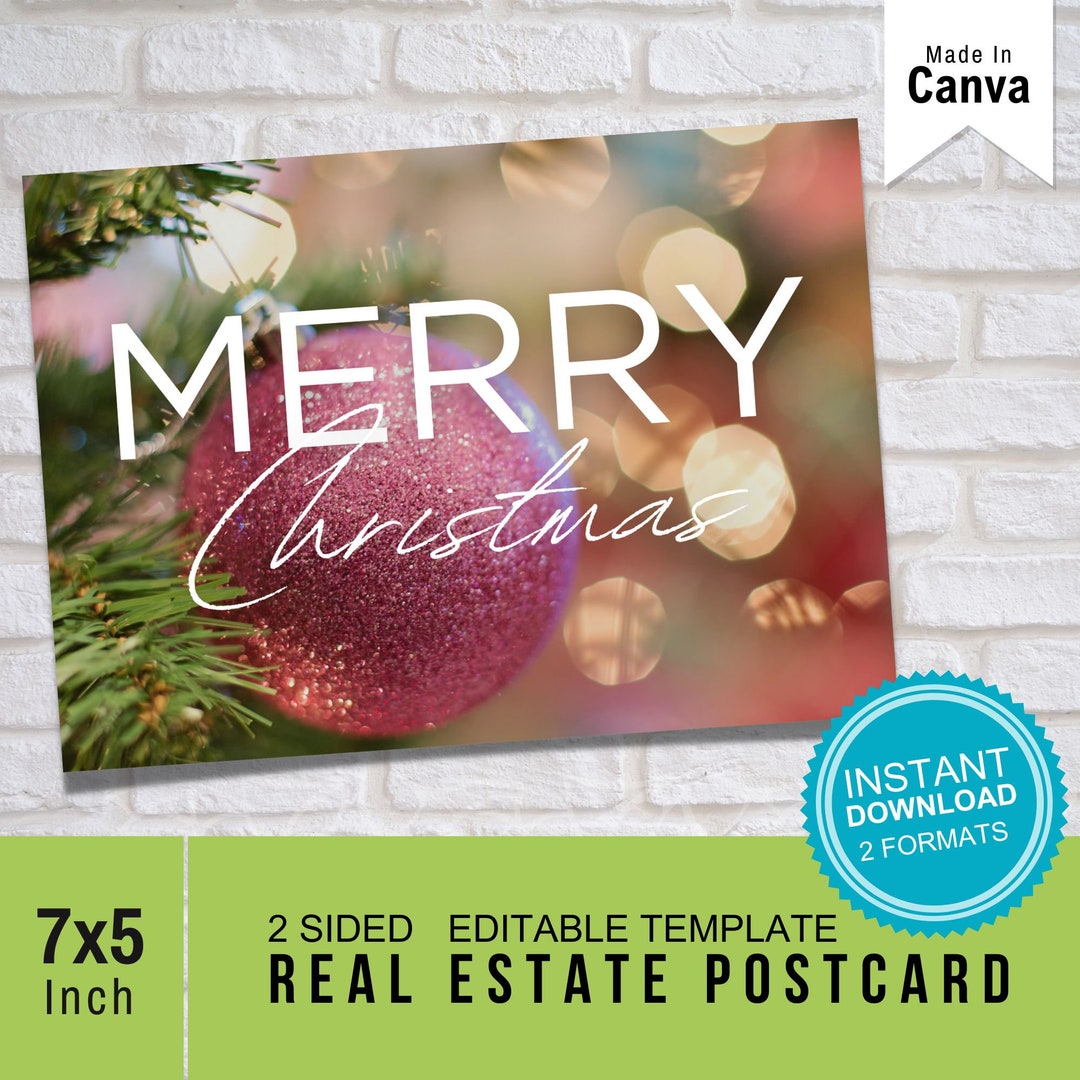 Christmas Real Estate Card, Realtor Holiday Card, Real Estate Christmas ...