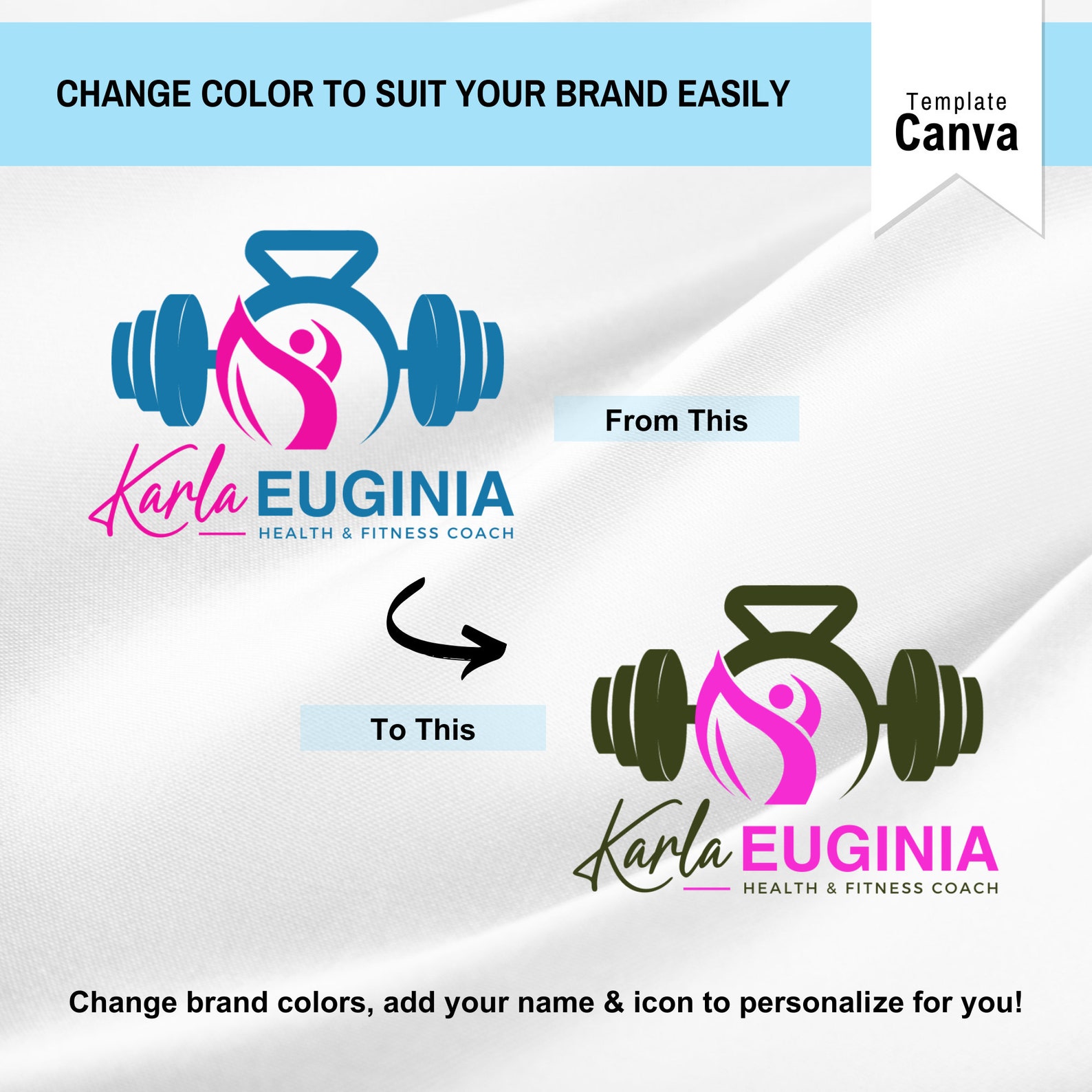 DIY Life Coaching Logo, Fitness Logo Creation, Health Logo, Wellness ...