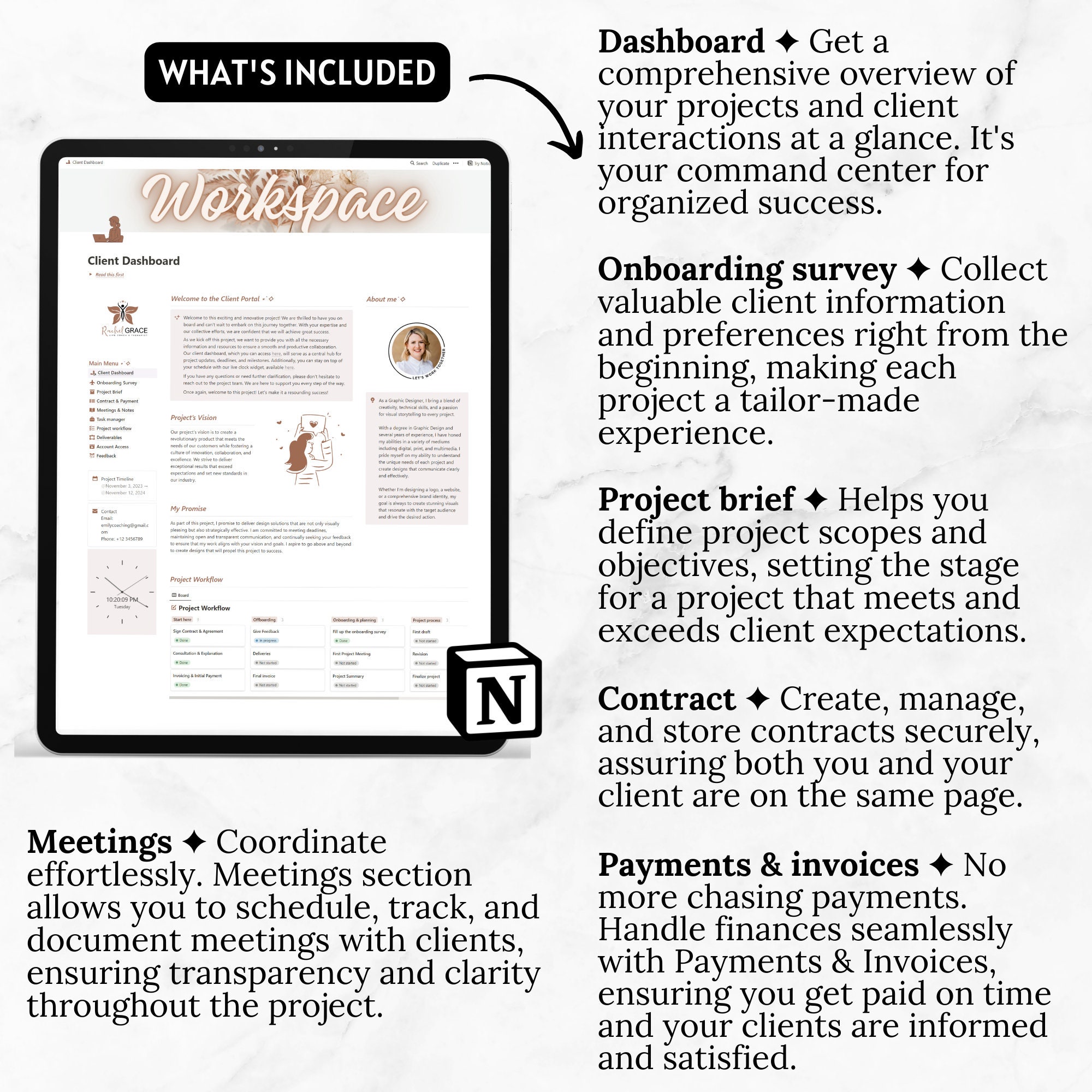 Notion Template Client Portal, Notion Life Planner for Business Owner ...