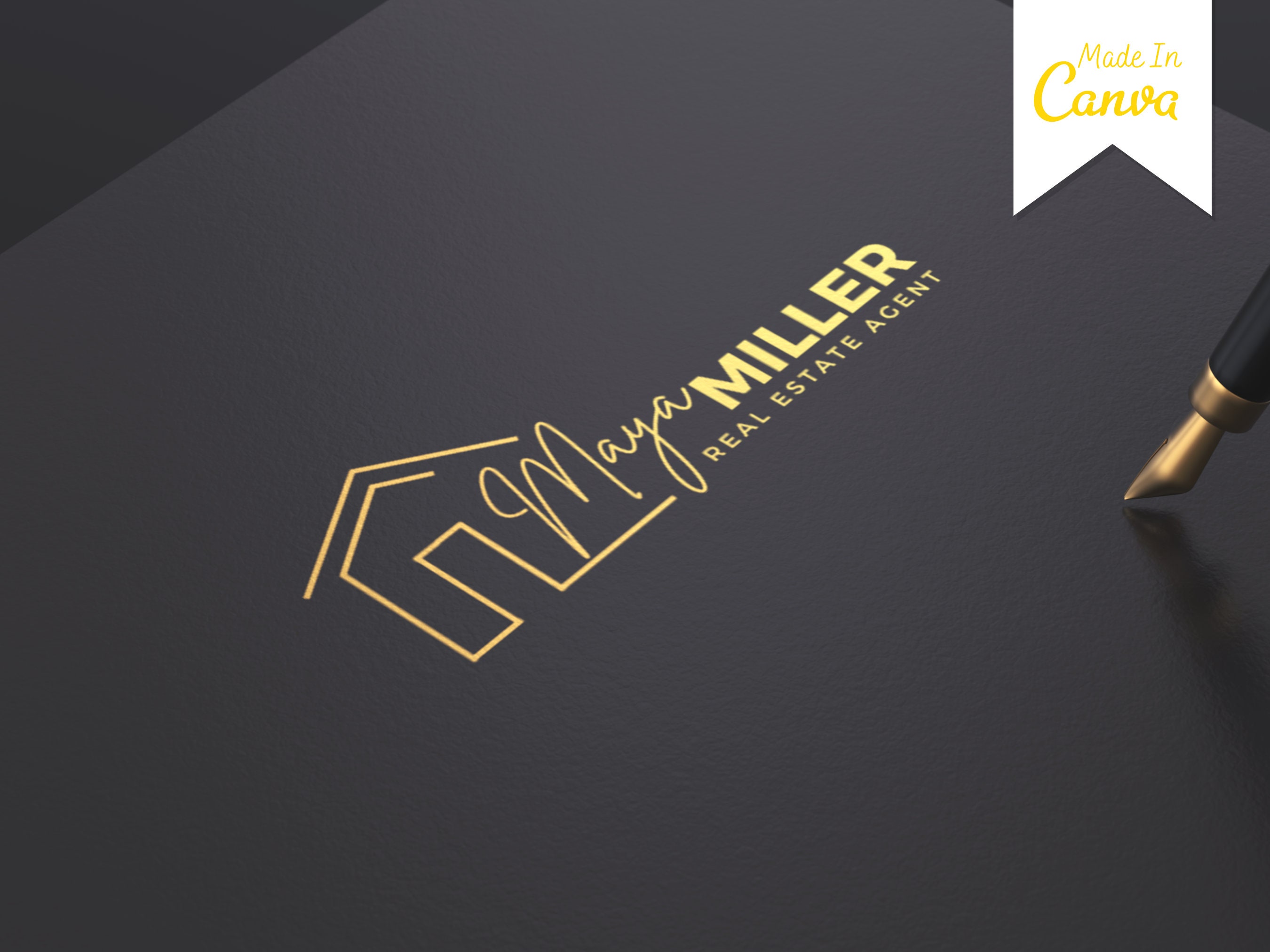 Real Estate Logo Design, Realtor Logo Gold, Real Estate Agent Logo ...
