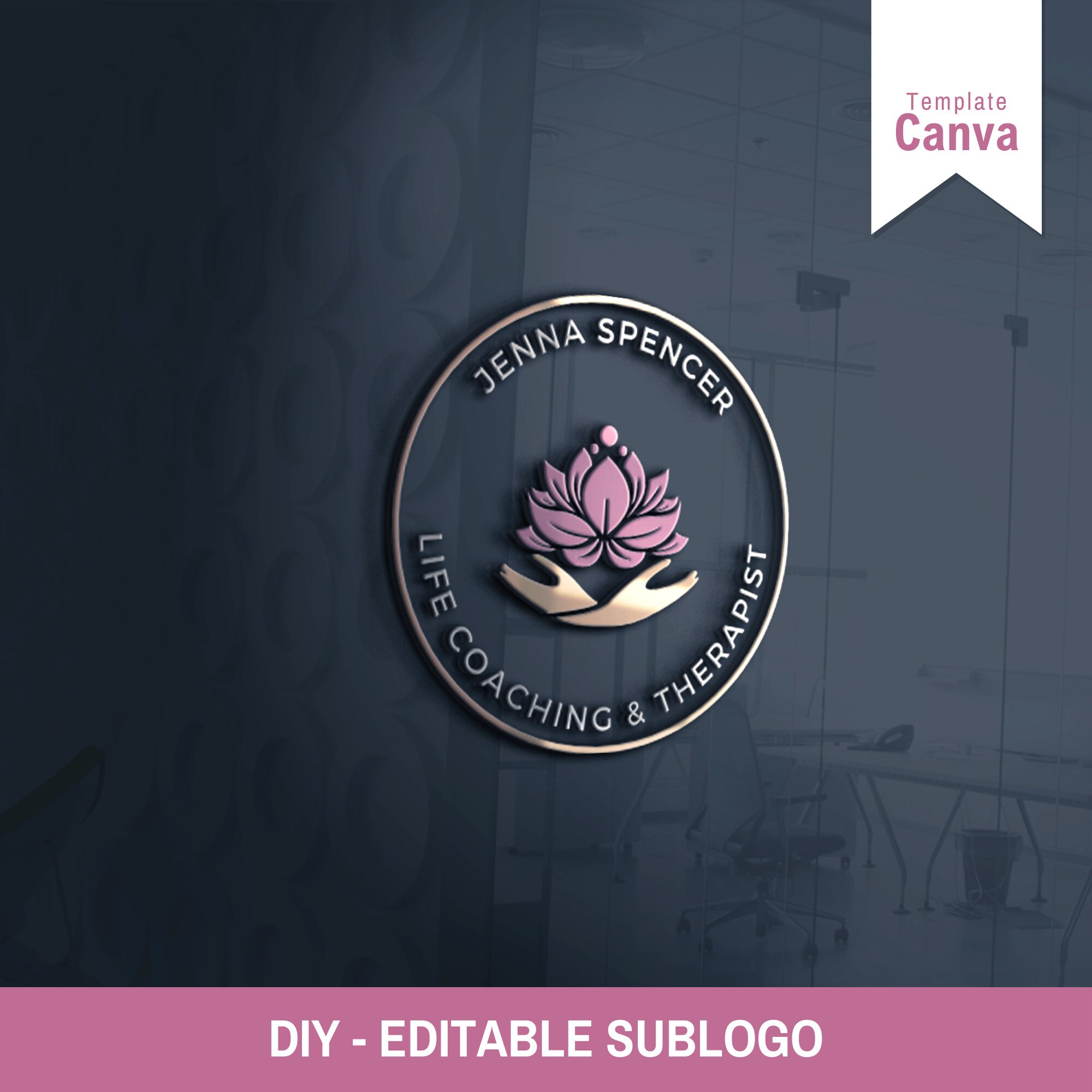 Life Coaching Logo, Spiritual Logo, Lotus Logo, Therapist Logo, Healing ...