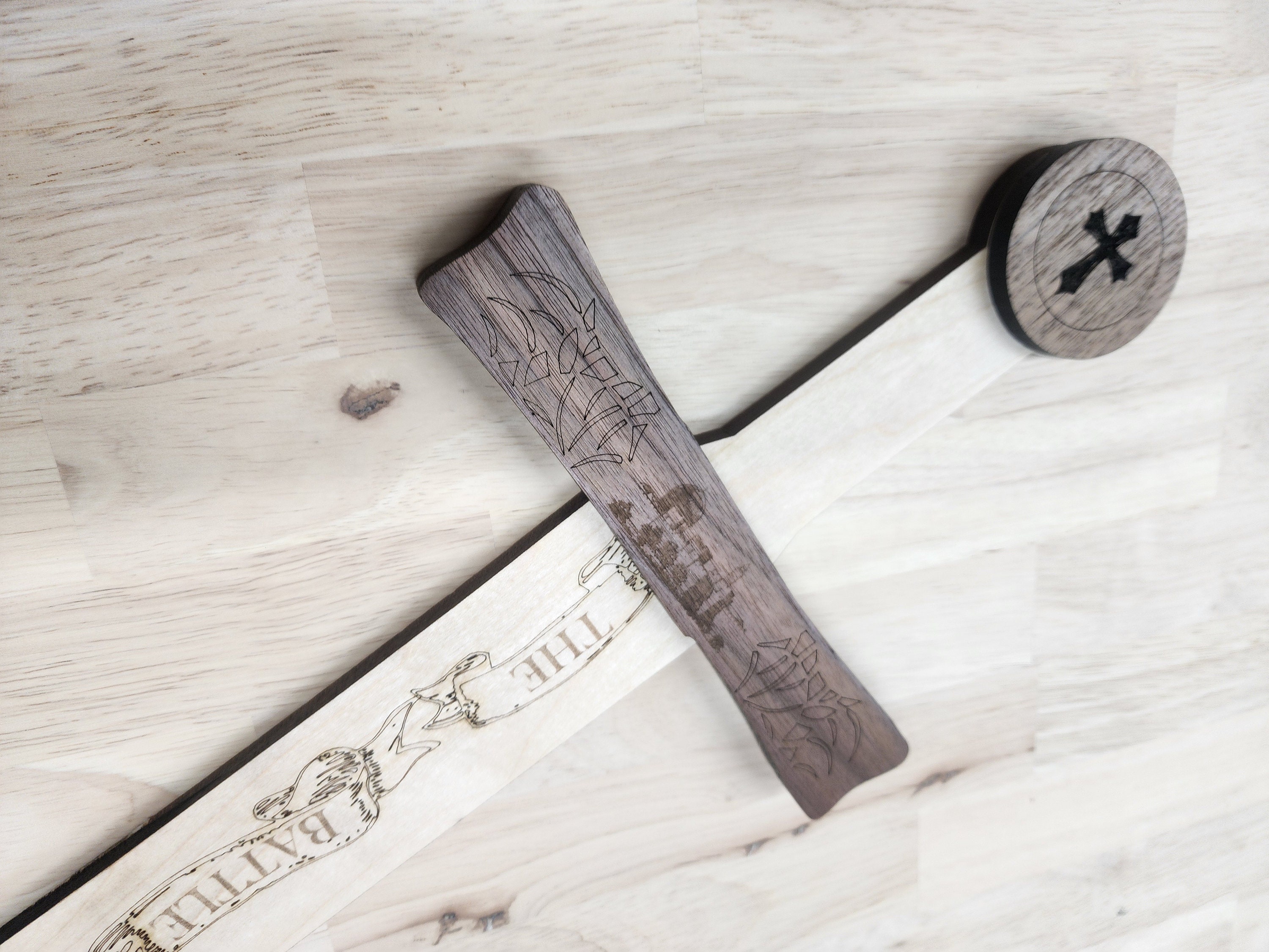 Bible Verse Wall Art, Wood Swords, Christian Wall Art, Christian Faith ...