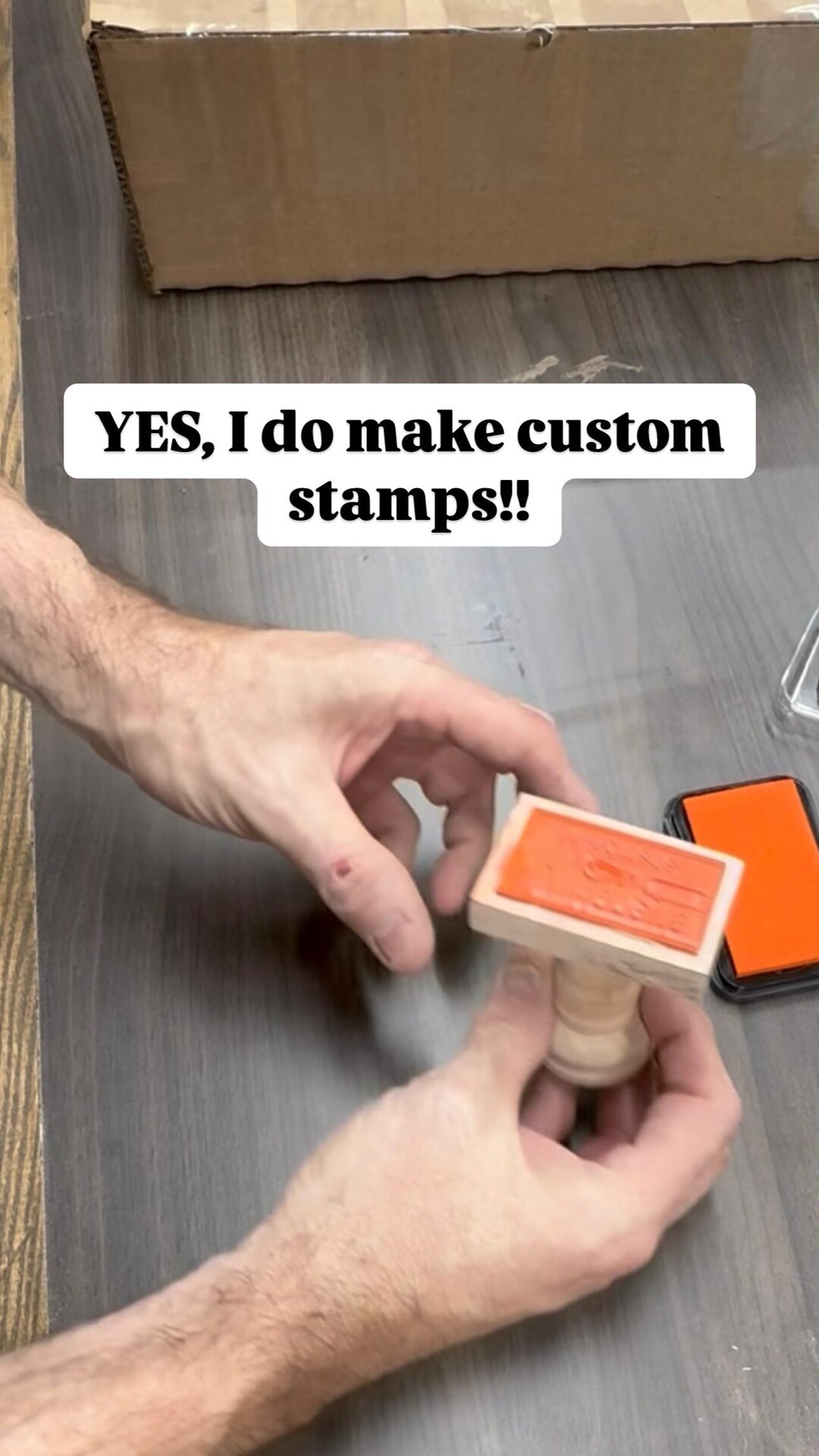 Large Custom Stamp -1" - 8" Wide Custom Logo Stamp for Branding ...