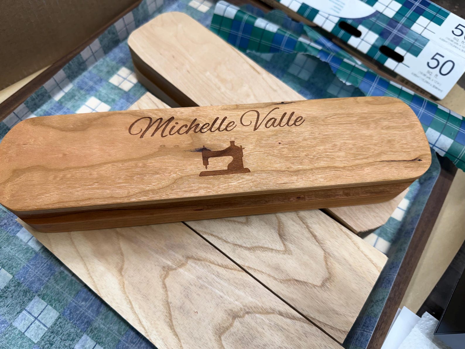 Handmade Red Oak Quilting Clapper With Personalization Option - 6", 10 ...