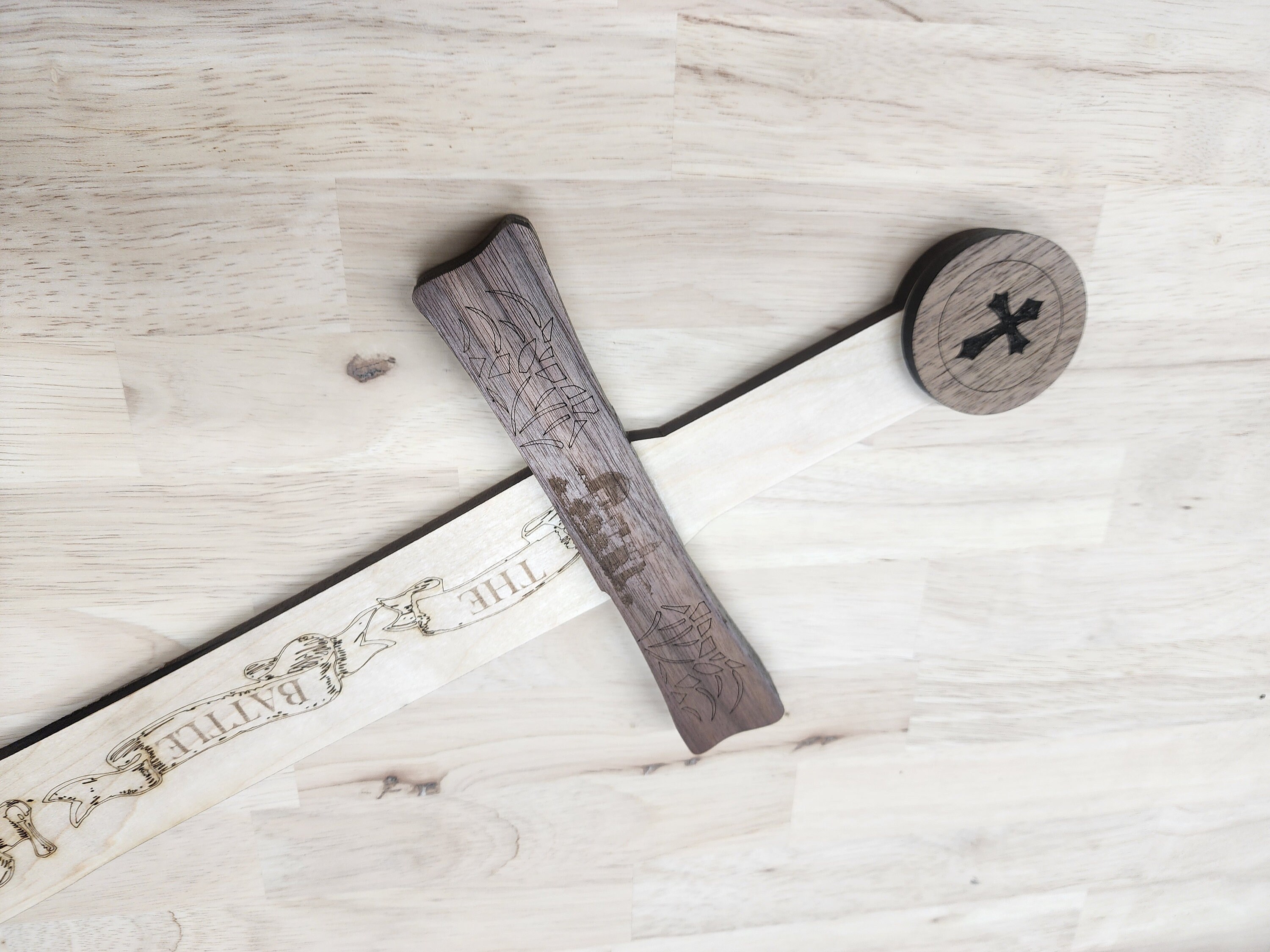 Bible Verse Wall Art, Wood Swords, Christian Wall Art, Christian Faith ...